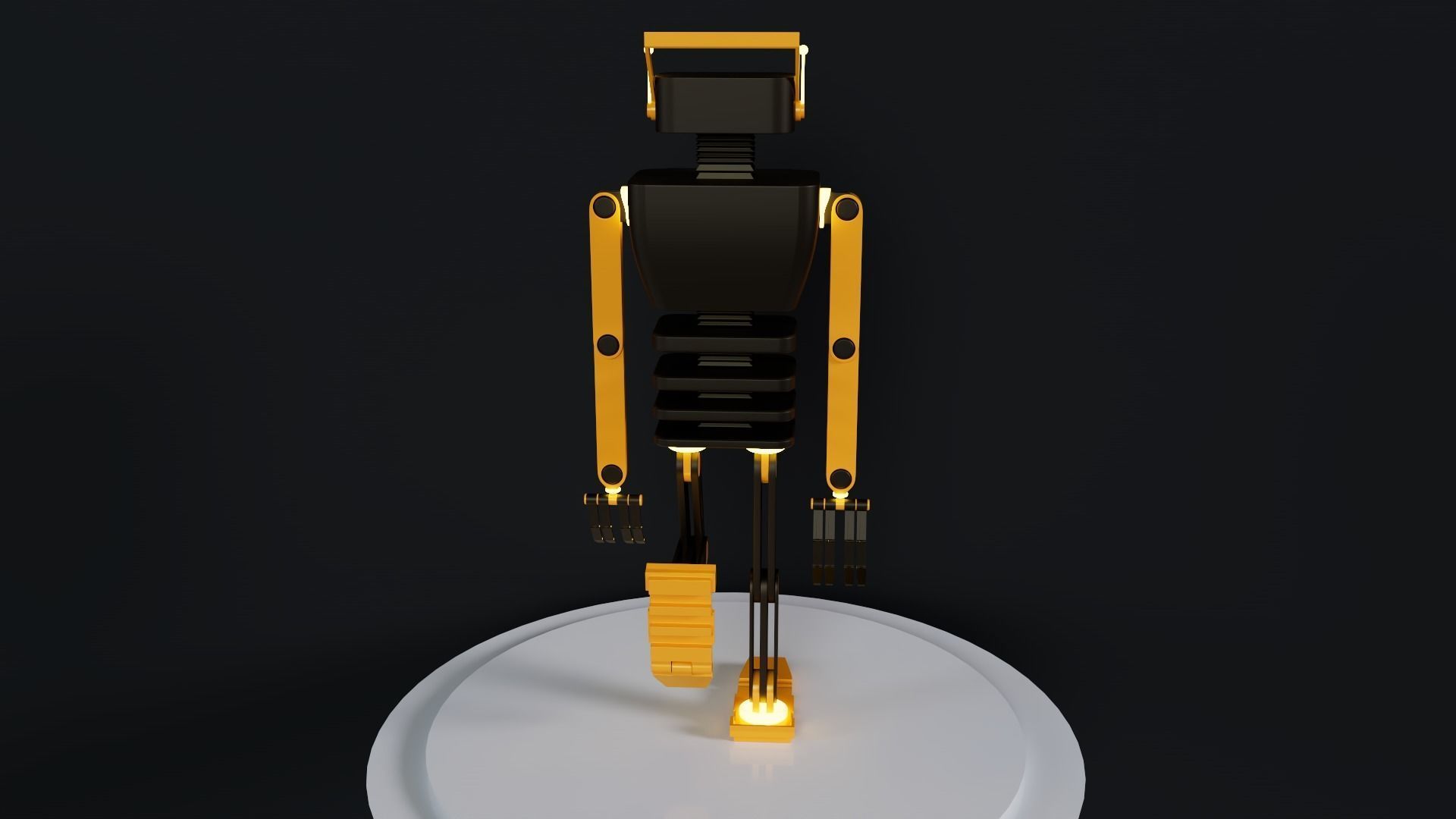 Abstract robot with glow elements 3D model animated rigged | CGTrader