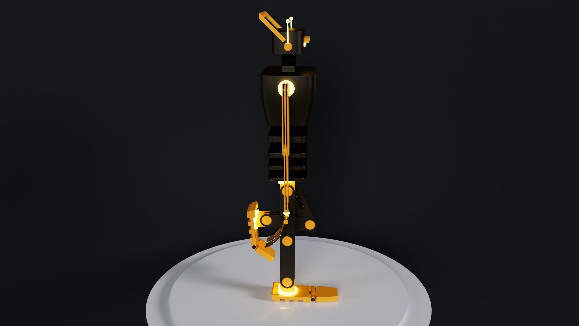 Abstract robot with glow elements 3D model animated rigged | CGTrader