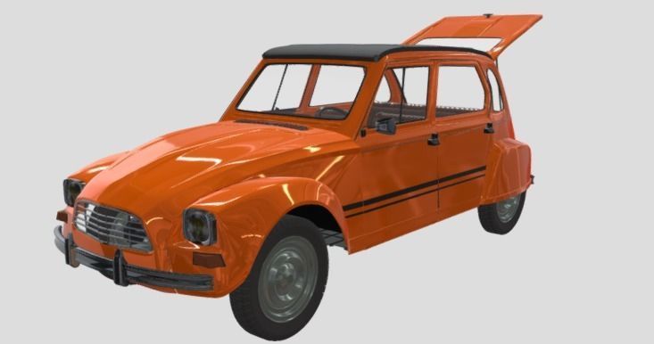 citroen baby car 3D model rigged | CGTrader