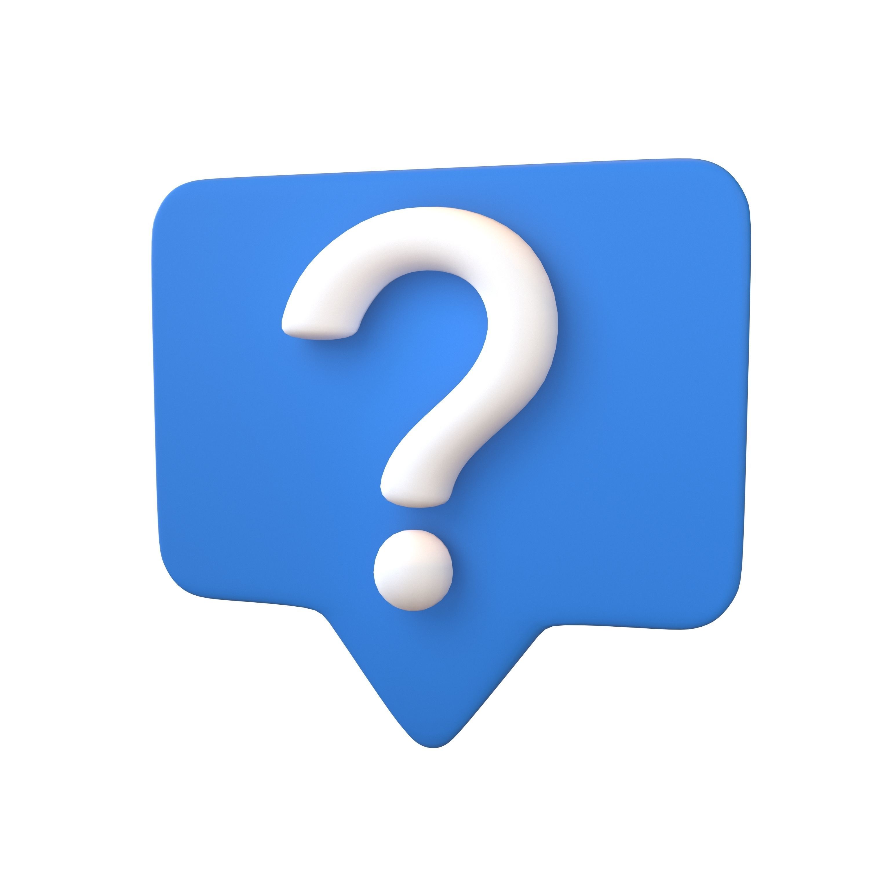 3D model Question Mark Speech bubble V3 001 VR / AR / low-poly | CGTrader