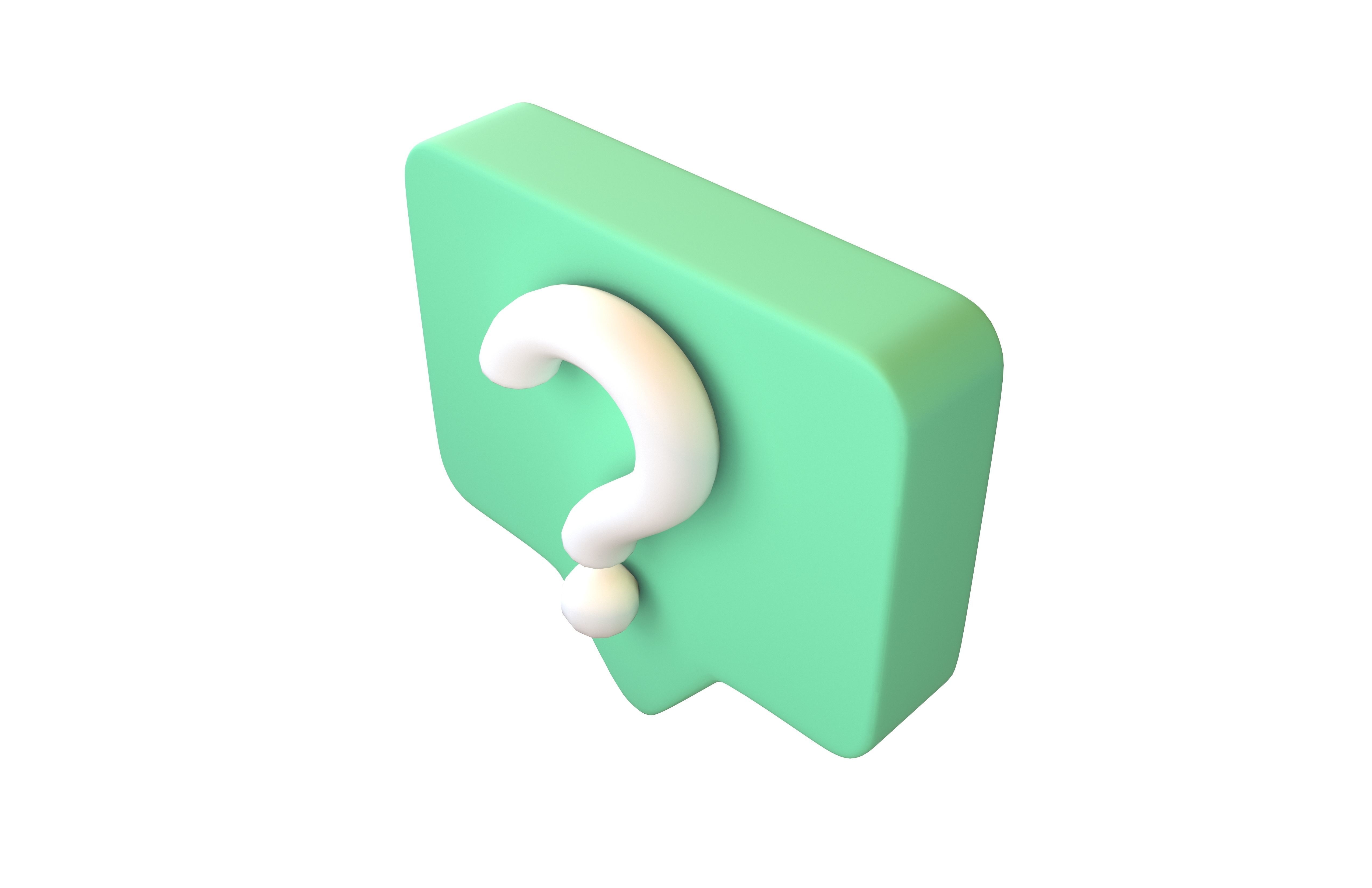 3D model Question Mark Speech bubble V3 002 VR / AR / low-poly | CGTrader