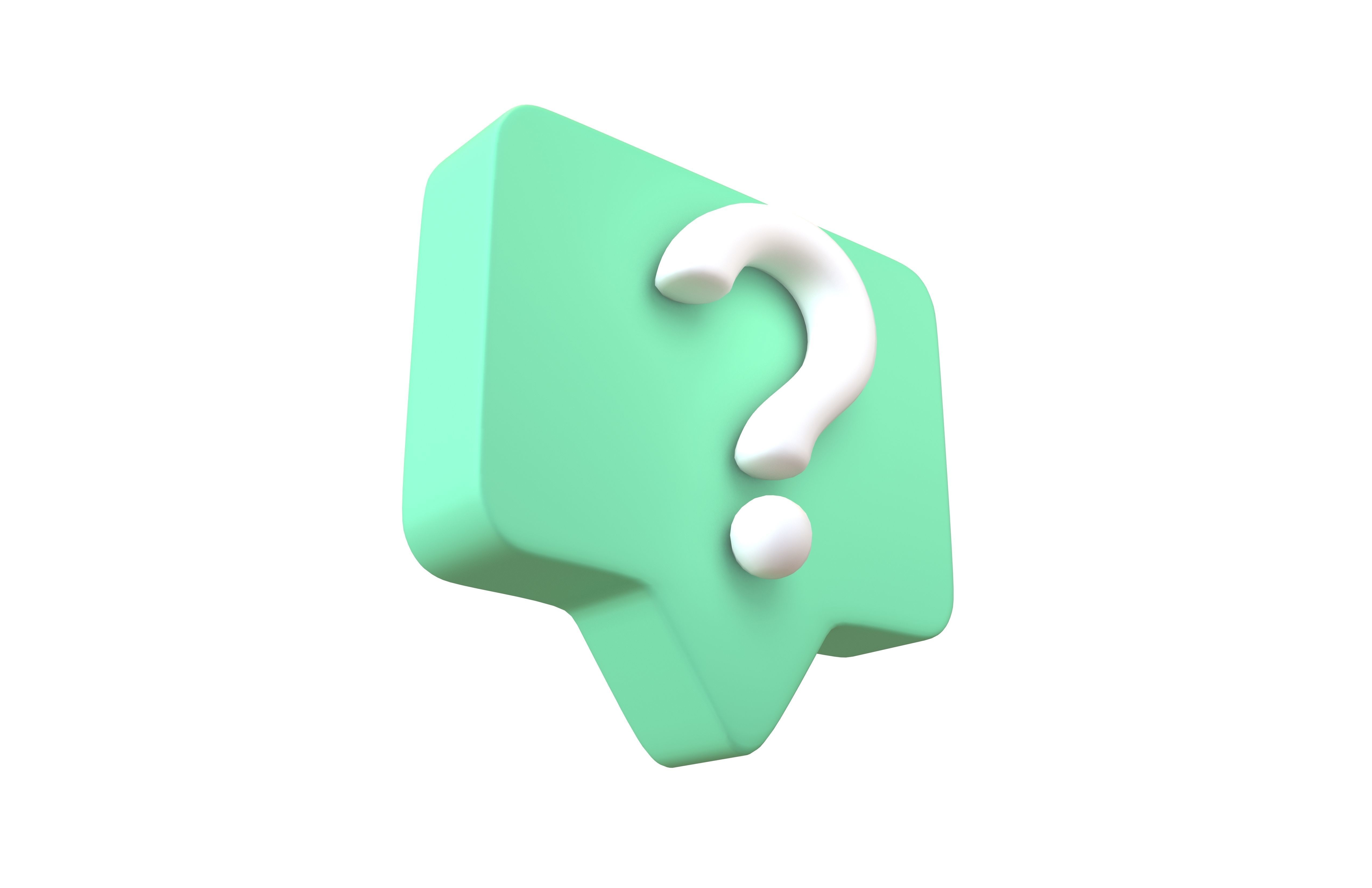 3D model Question Mark Speech bubble V3 002 VR / AR / low-poly | CGTrader