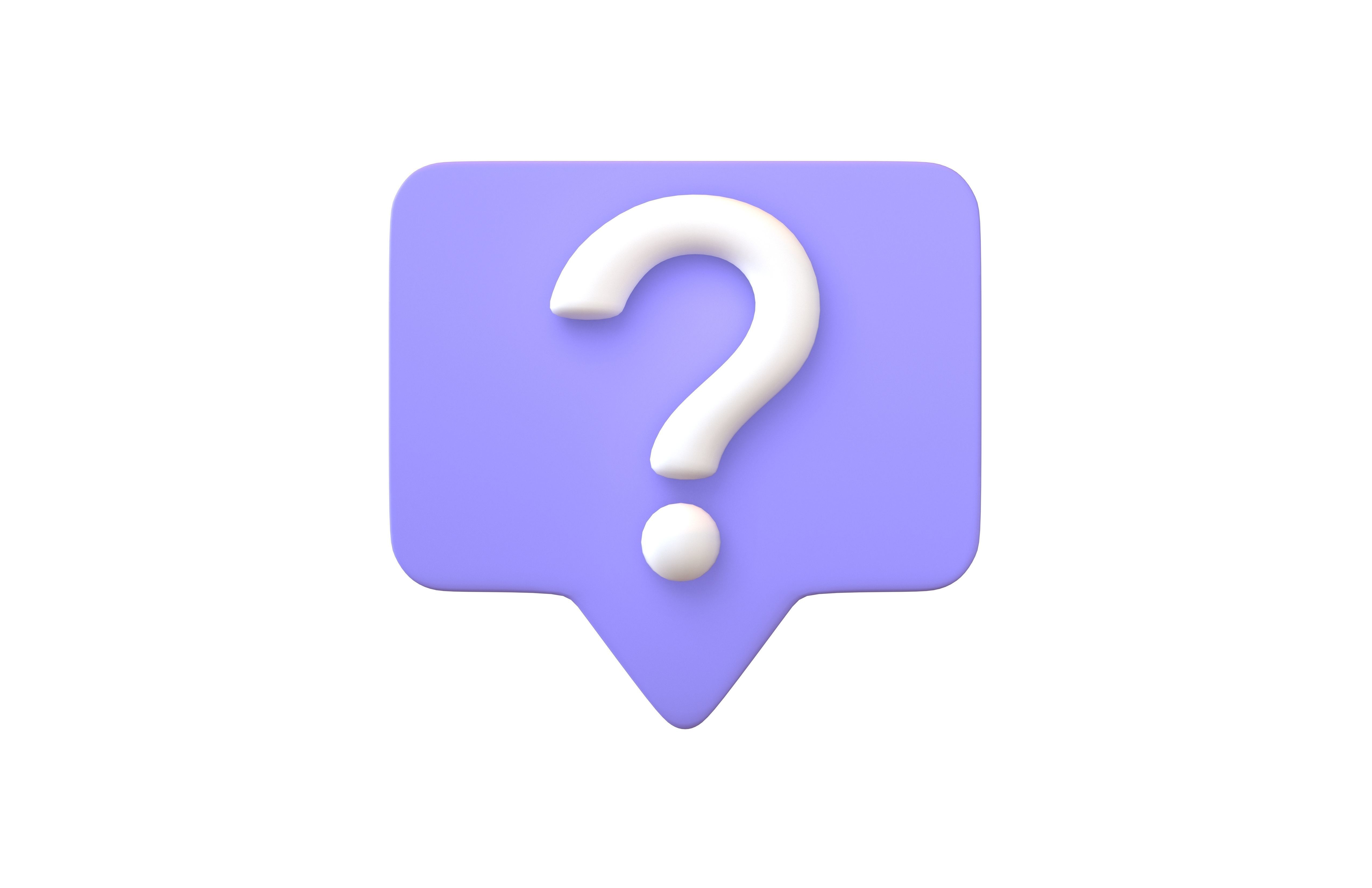 3D model Question Mark Speech bubble V3 003 VR / AR / low-poly | CGTrader