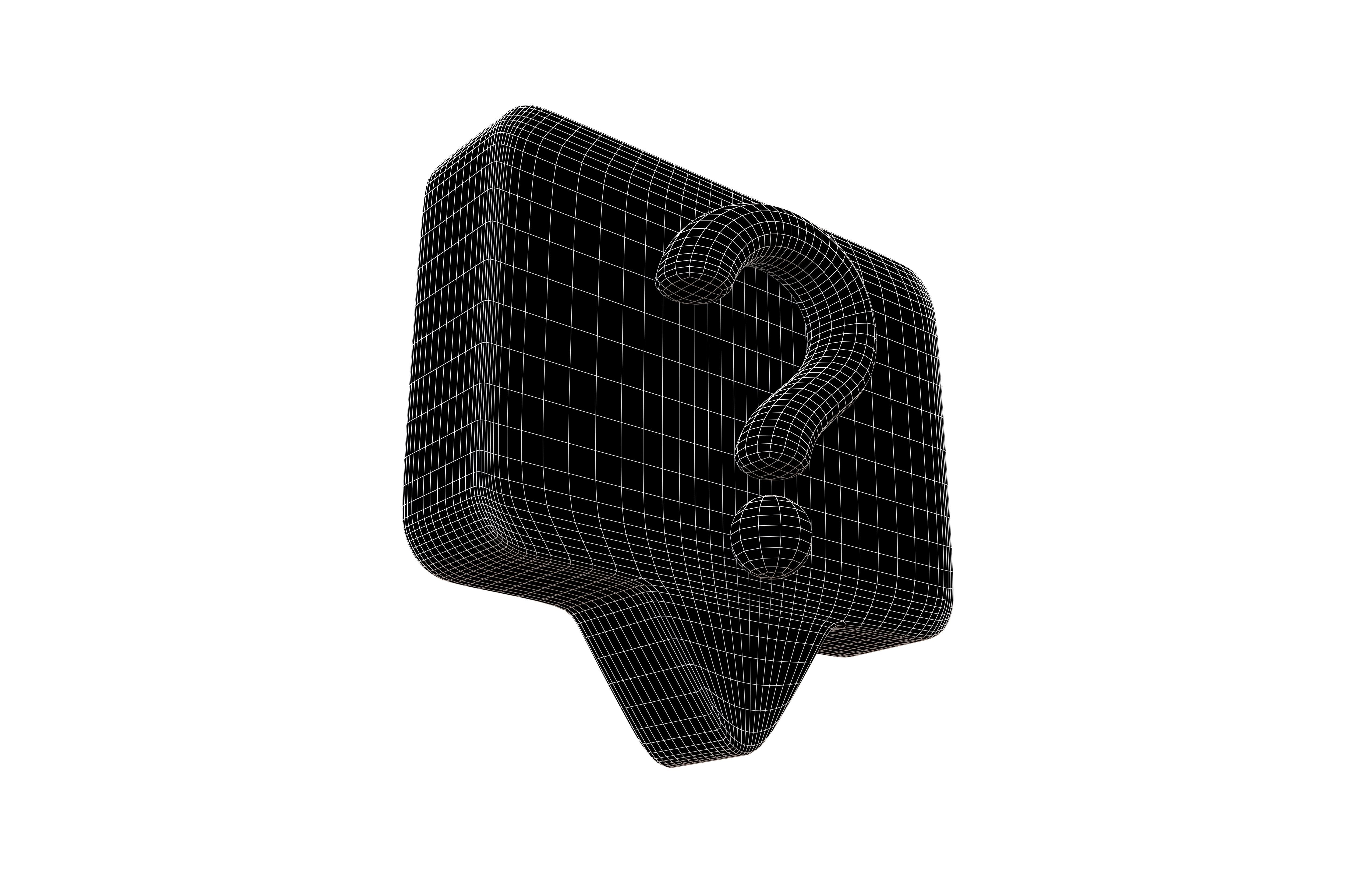 3D model Question Mark Speech bubble V3 003 VR / AR / low-poly | CGTrader