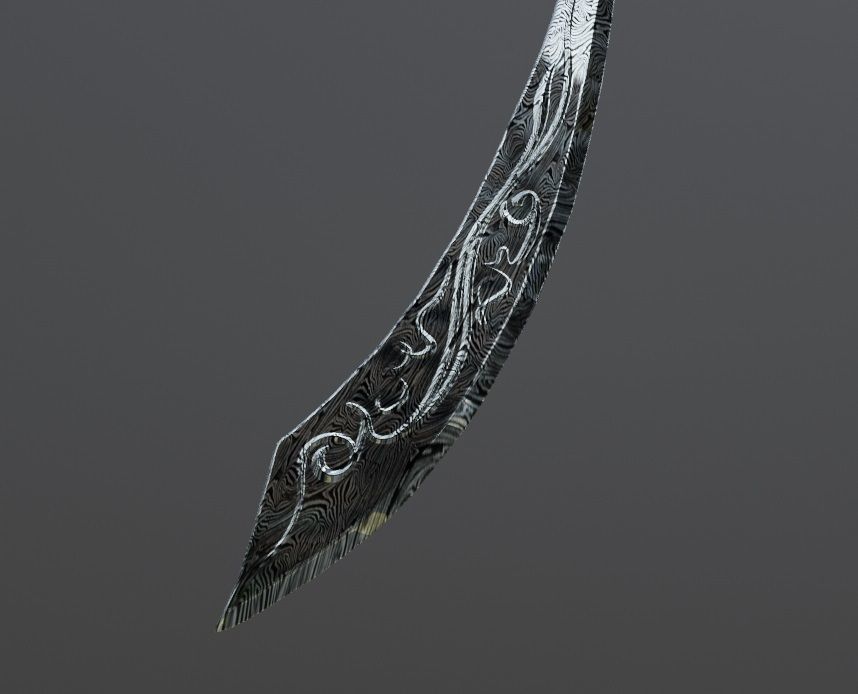 Scimitar with snake head 3D model 3D printable | CGTrader