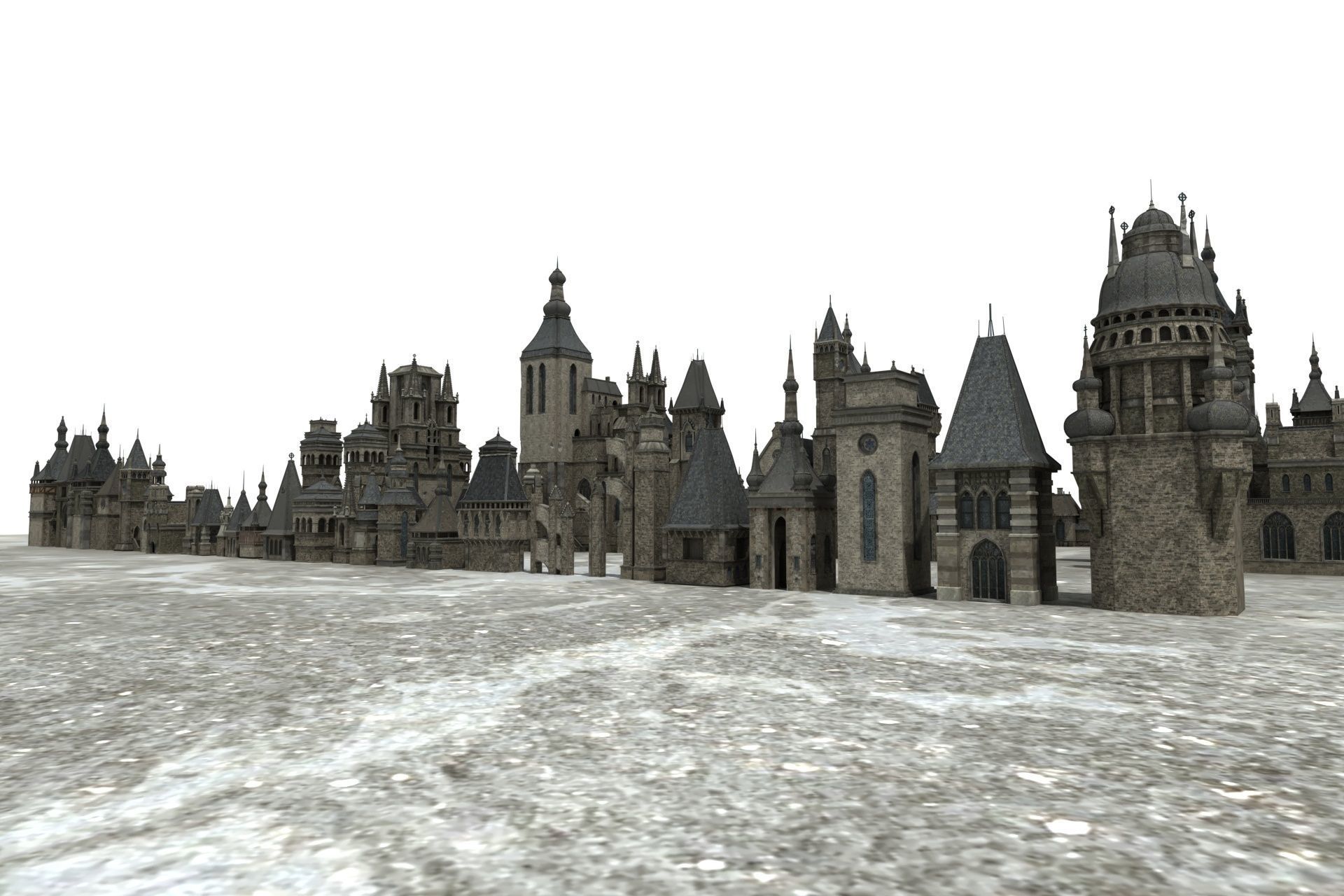 Parts Cluster-build-castle 3D model animated | CGTrader