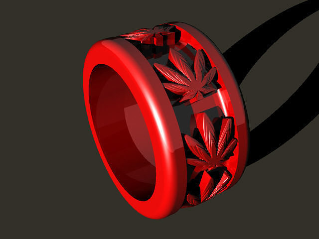 cannabis themed 3D printable ring 3D model 3D printable | CGTrader