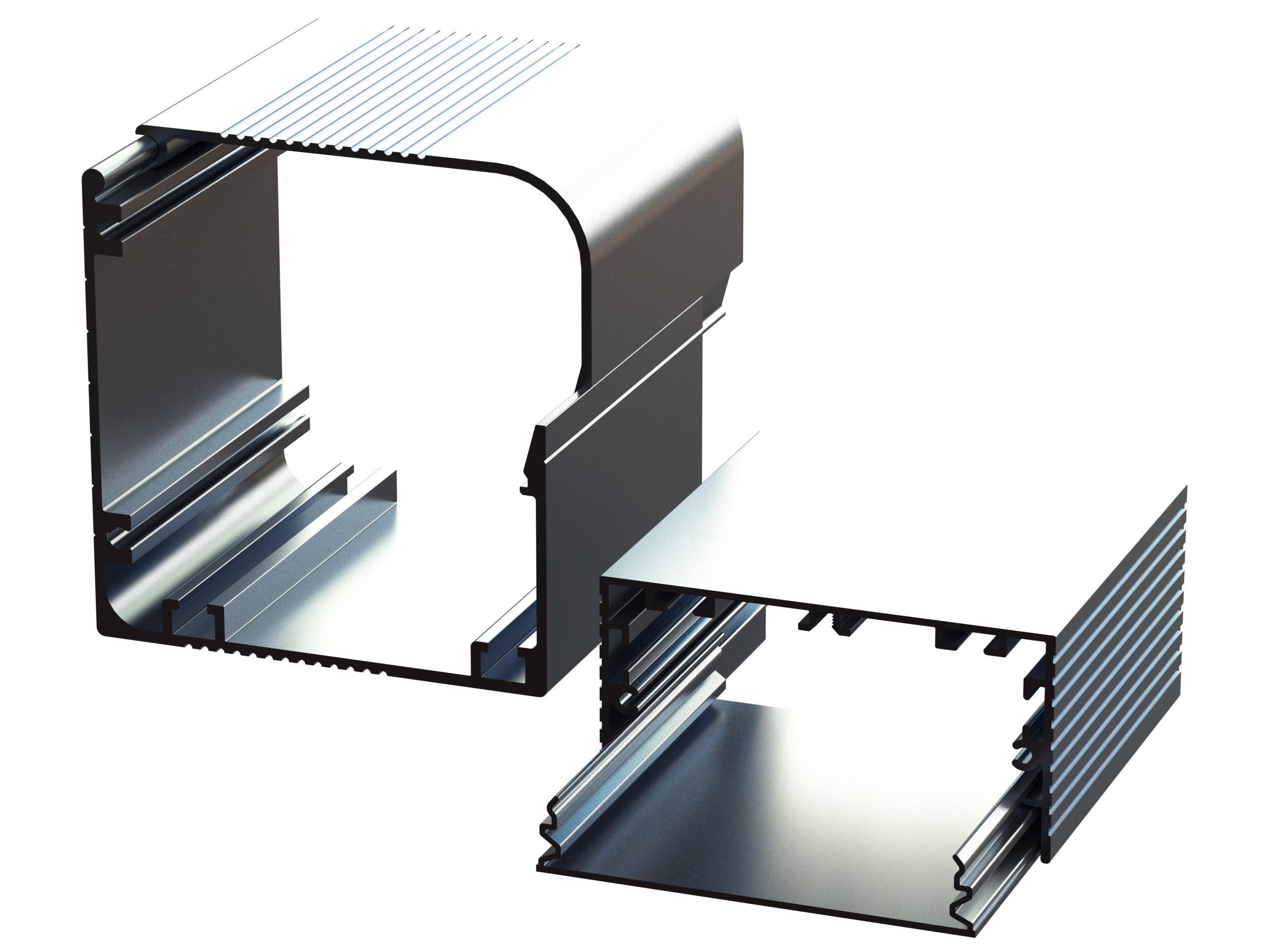 Aluminum Extruded Box Electronic Project Enclosure 3D model rigged ...