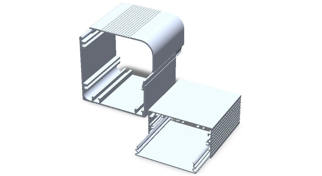 Aluminum Extruded Box Electronic Project Enclosure 3D model rigged ...