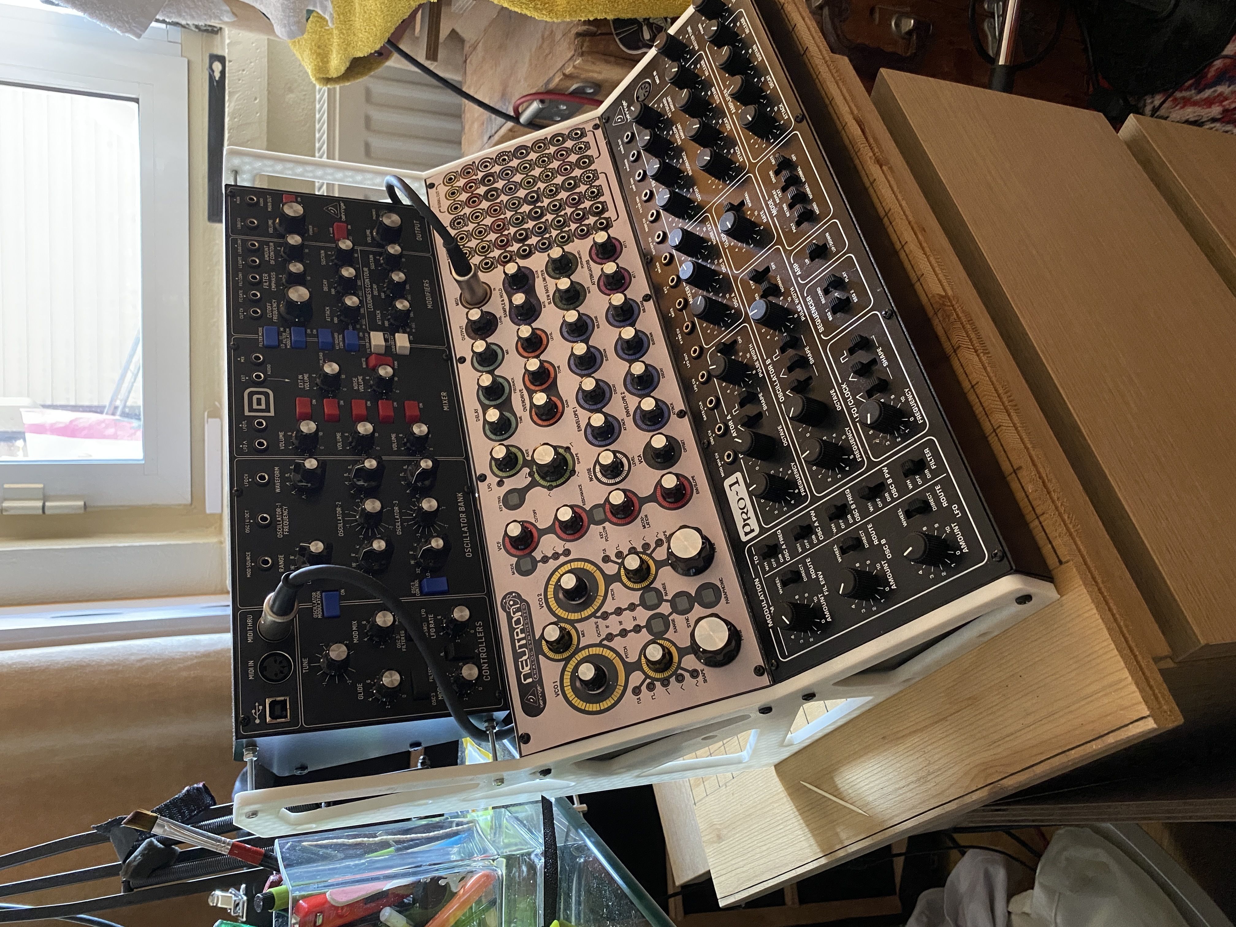Behringer Synthesizer Stand for 3 Units 3D model 3D printable | CGTrader