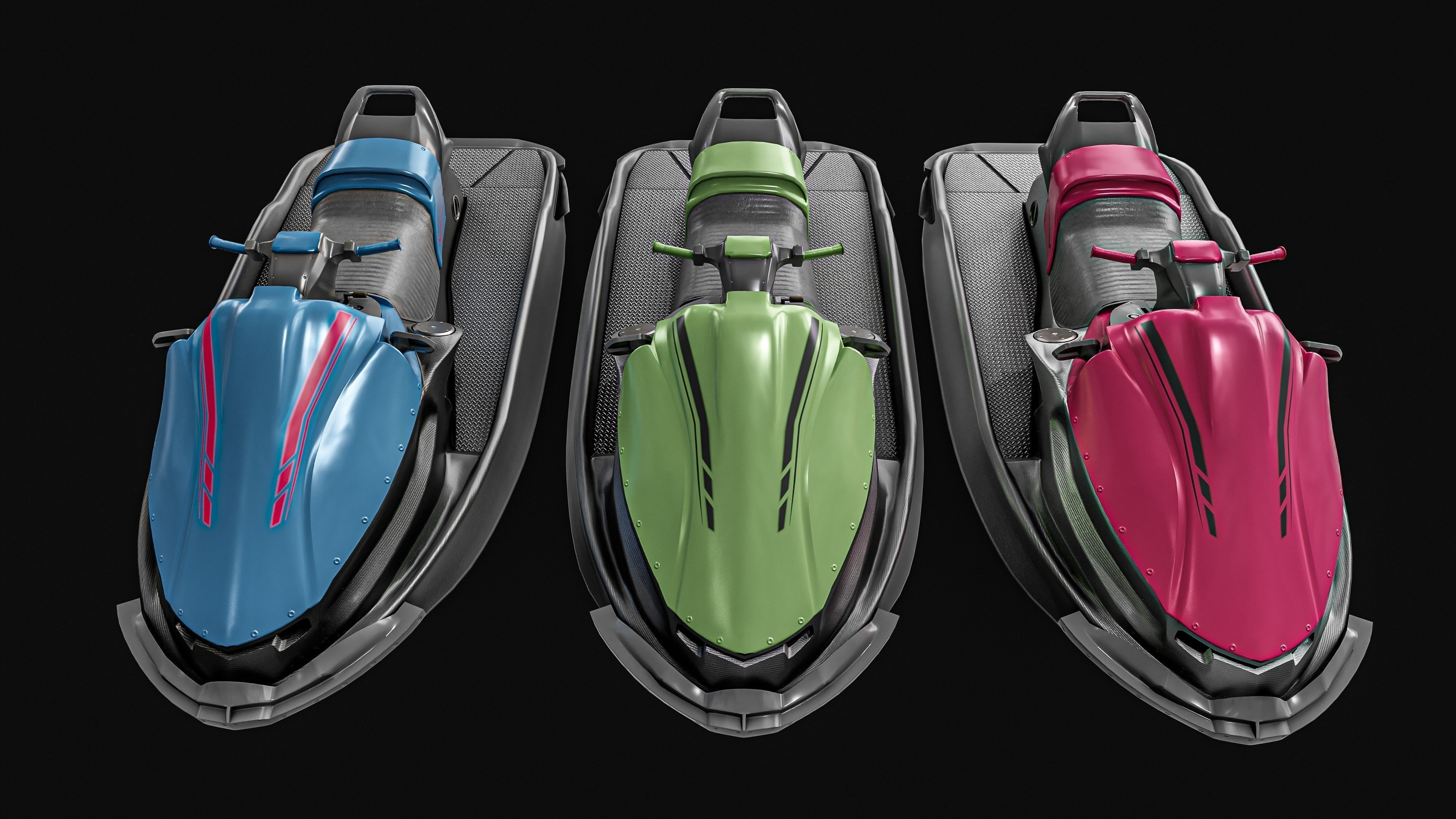 3D model Jet Ski Pack VR / AR / low-poly | CGTrader