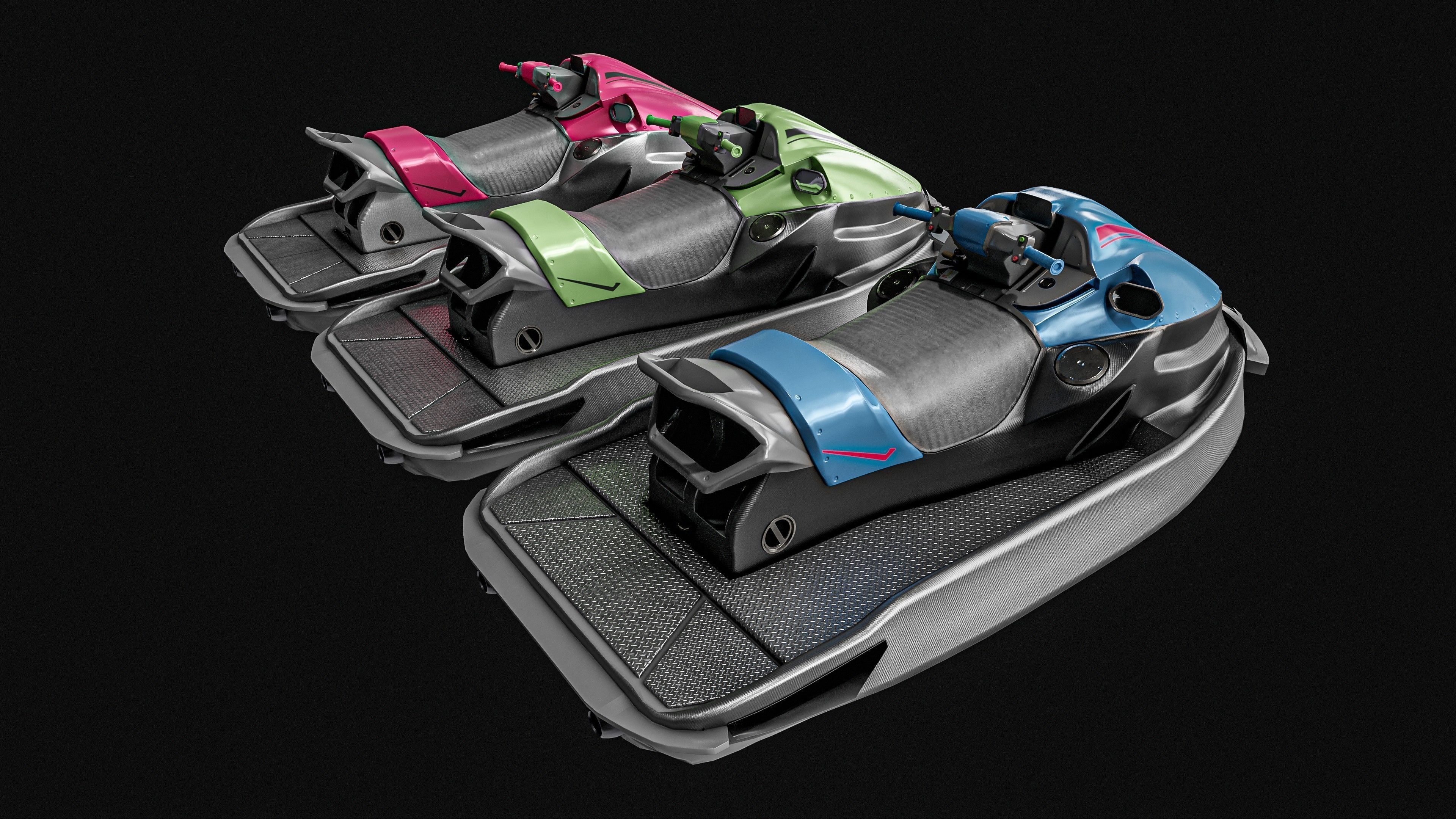 3D model Jet Ski Pack VR / AR / low-poly | CGTrader