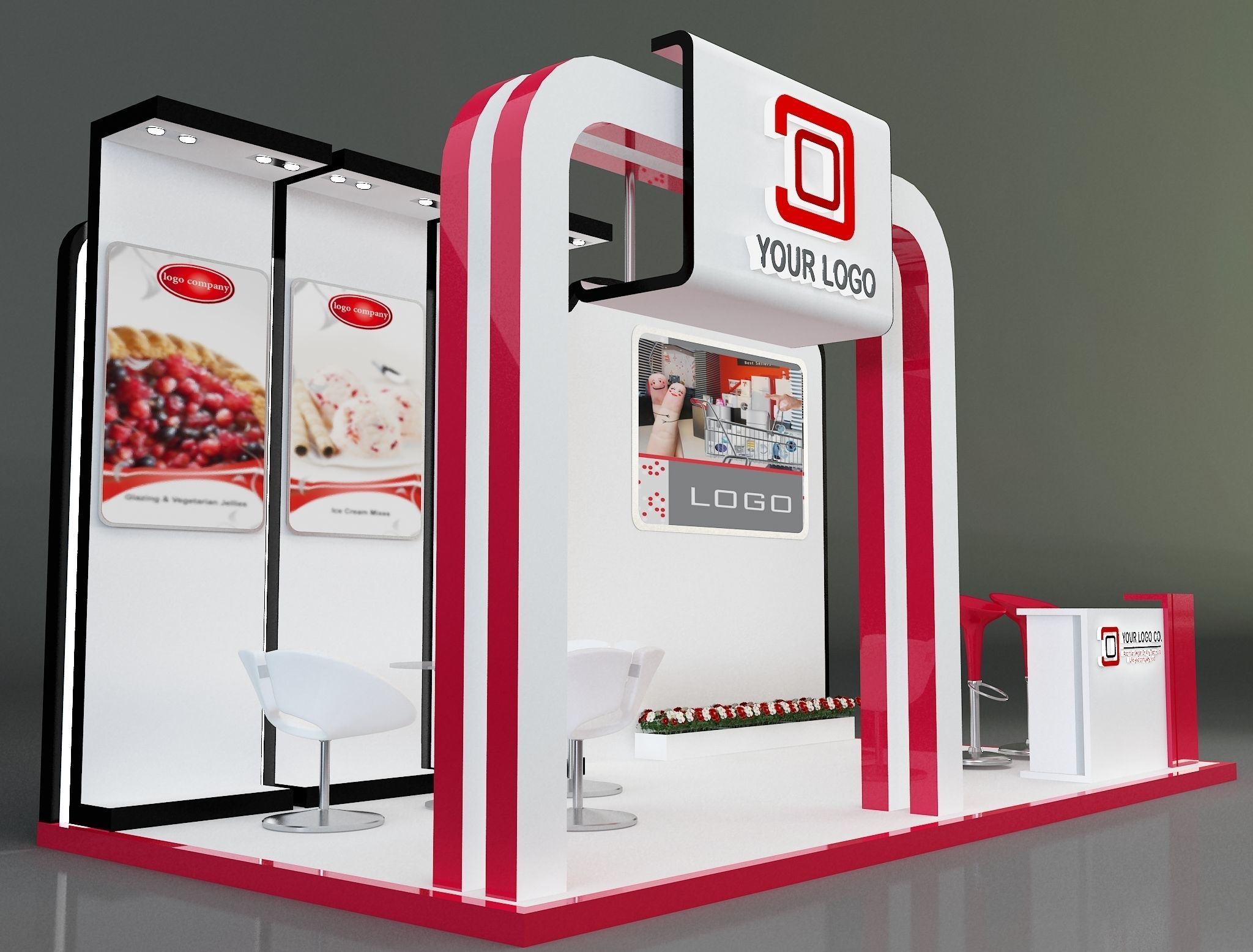 Booth Exhibition Stand a135 3D model | CGTrader
