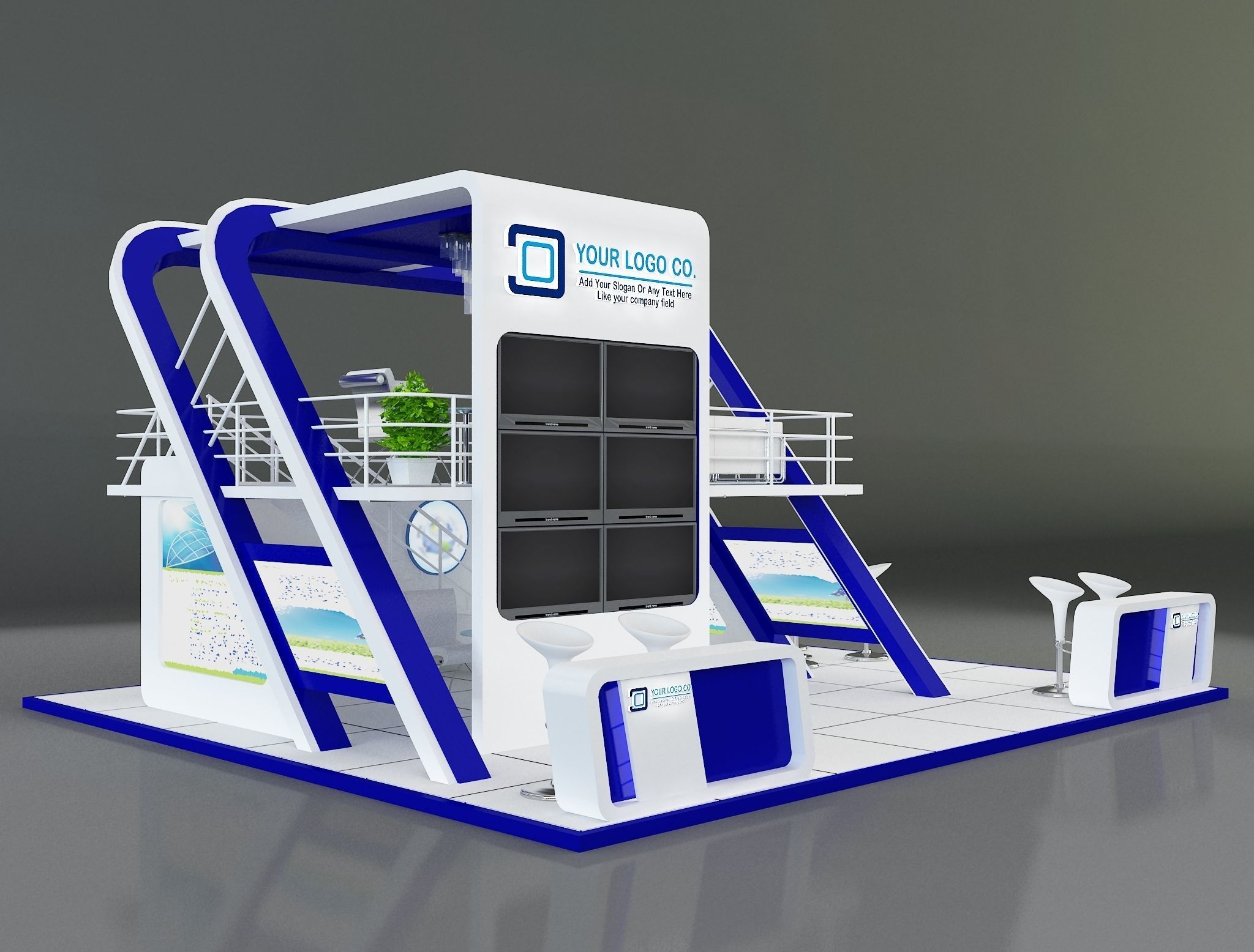 Booth Exhibition Stand a136 3D model | CGTrader