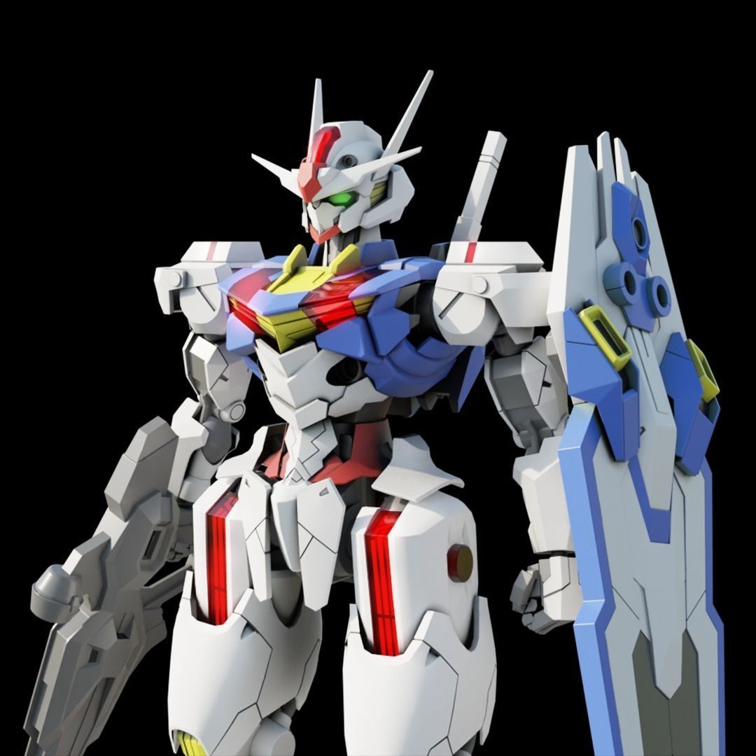 Gundam Aerial - Rigged 3D model rigged | CGTrader