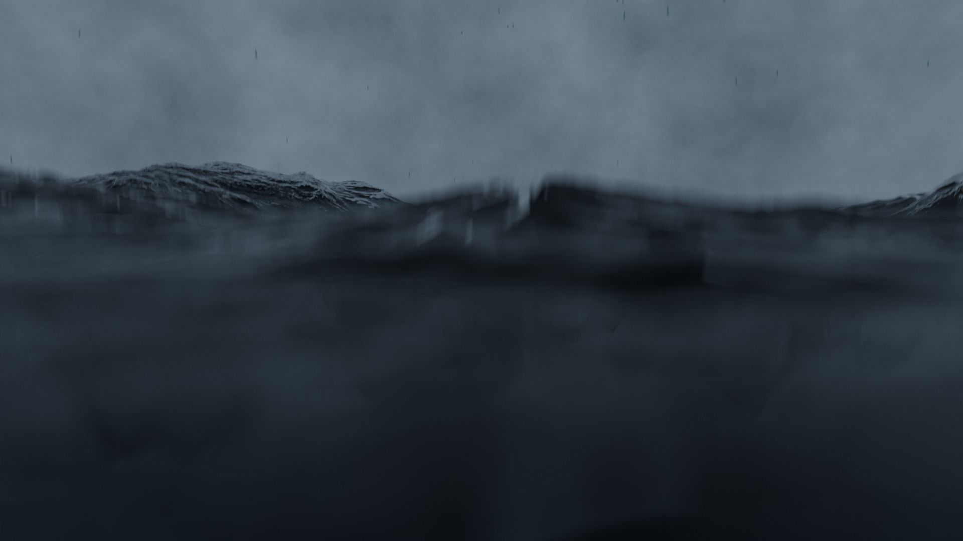 Animation of ocean waves with rain 3D model animated | CGTrader