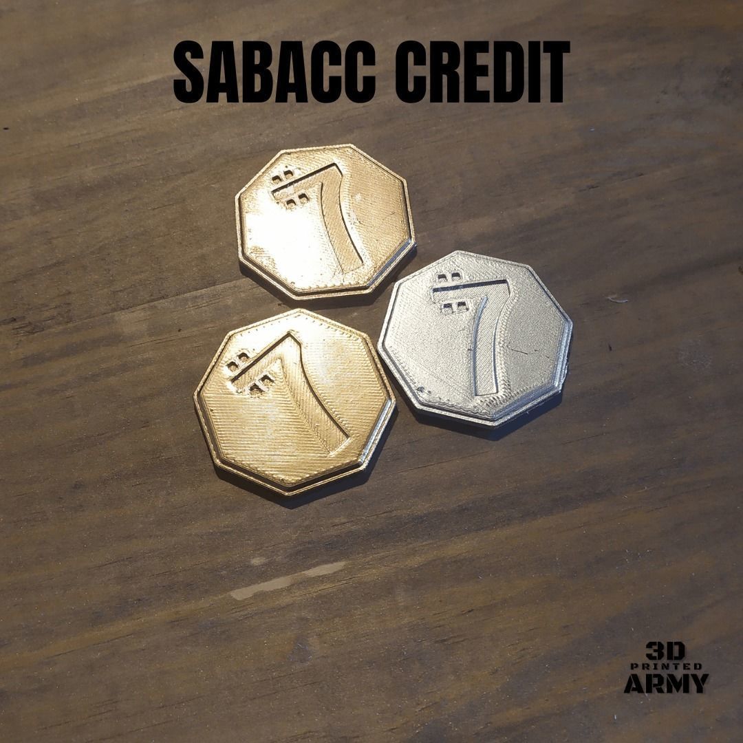 Sabacc credit poker chip 3D model 3D printable | CGTrader