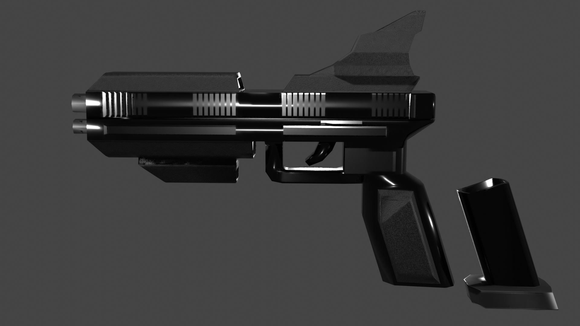 3D model Sci-Fi 9mm Pistol VR / AR / low-poly | CGTrader