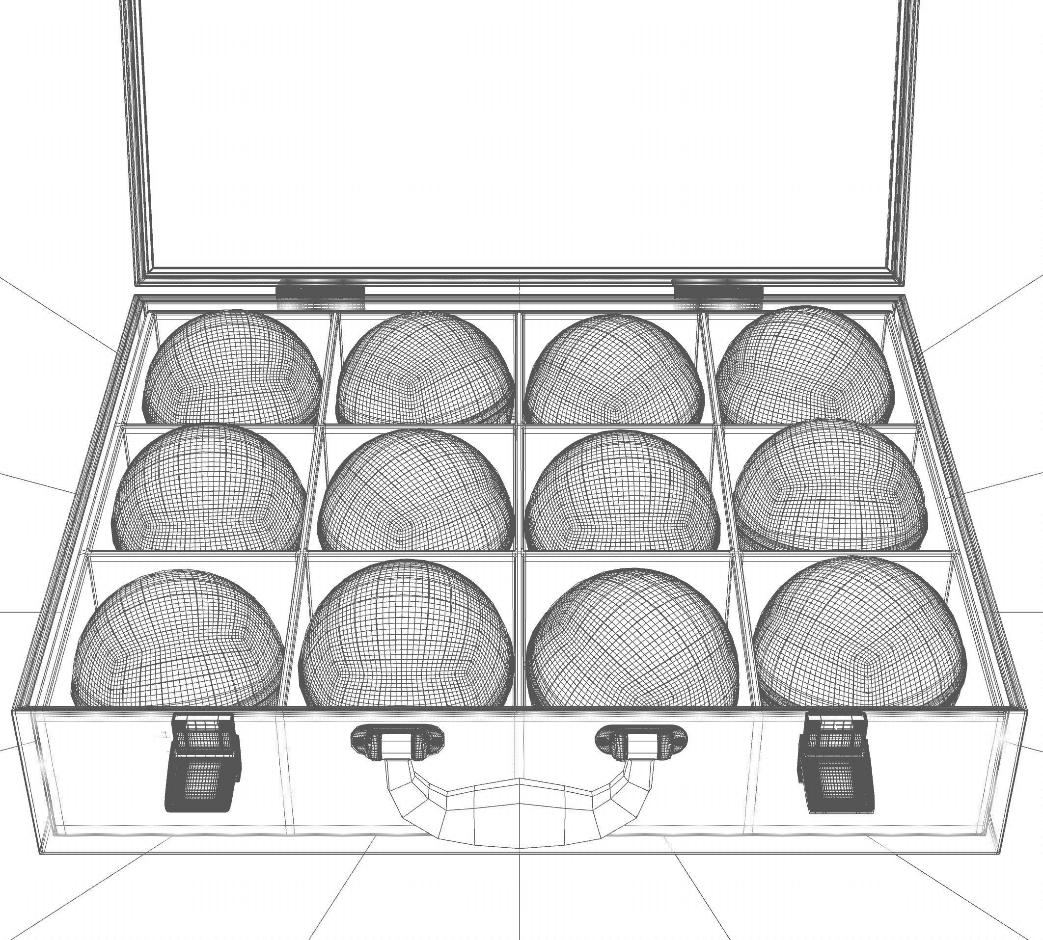 Red Cricket Ball Box Collection 3D model | CGTrader