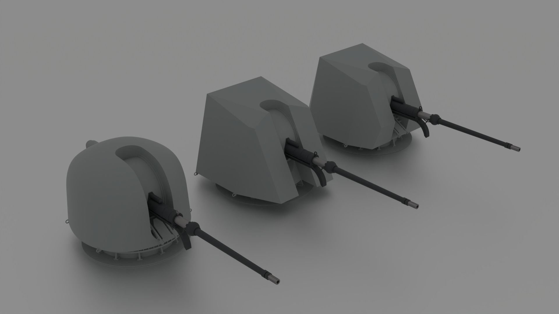 Naval Gun OTO Melara 76mm Family 3D model | CGTrader