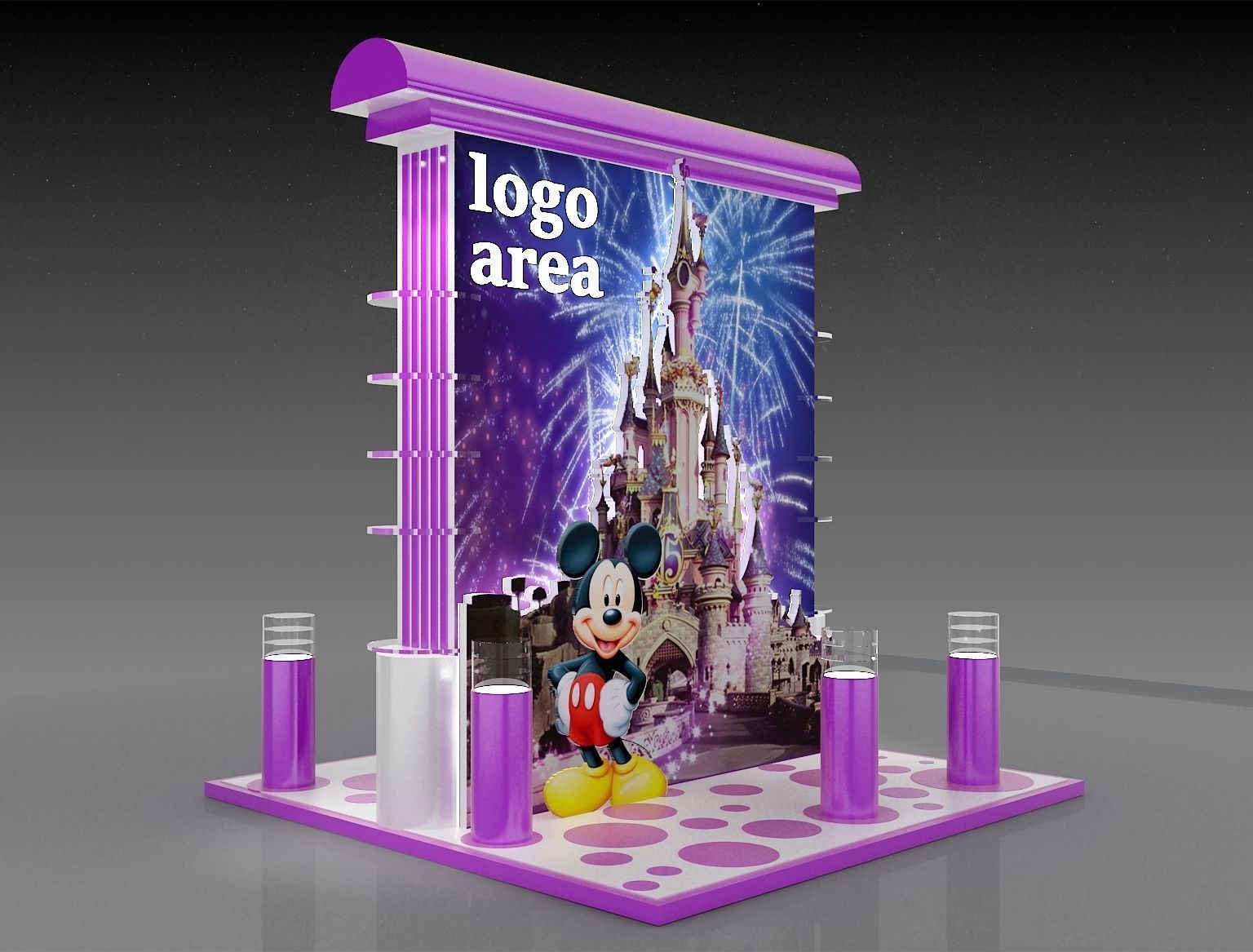Exhibitions Kiosk Partition Booth advertising Stand Design 3D model ...