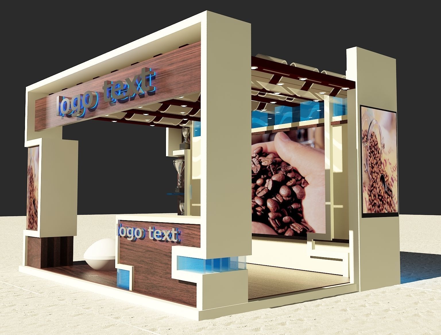 Booth Exhibition Stand a132 3D model | CGTrader