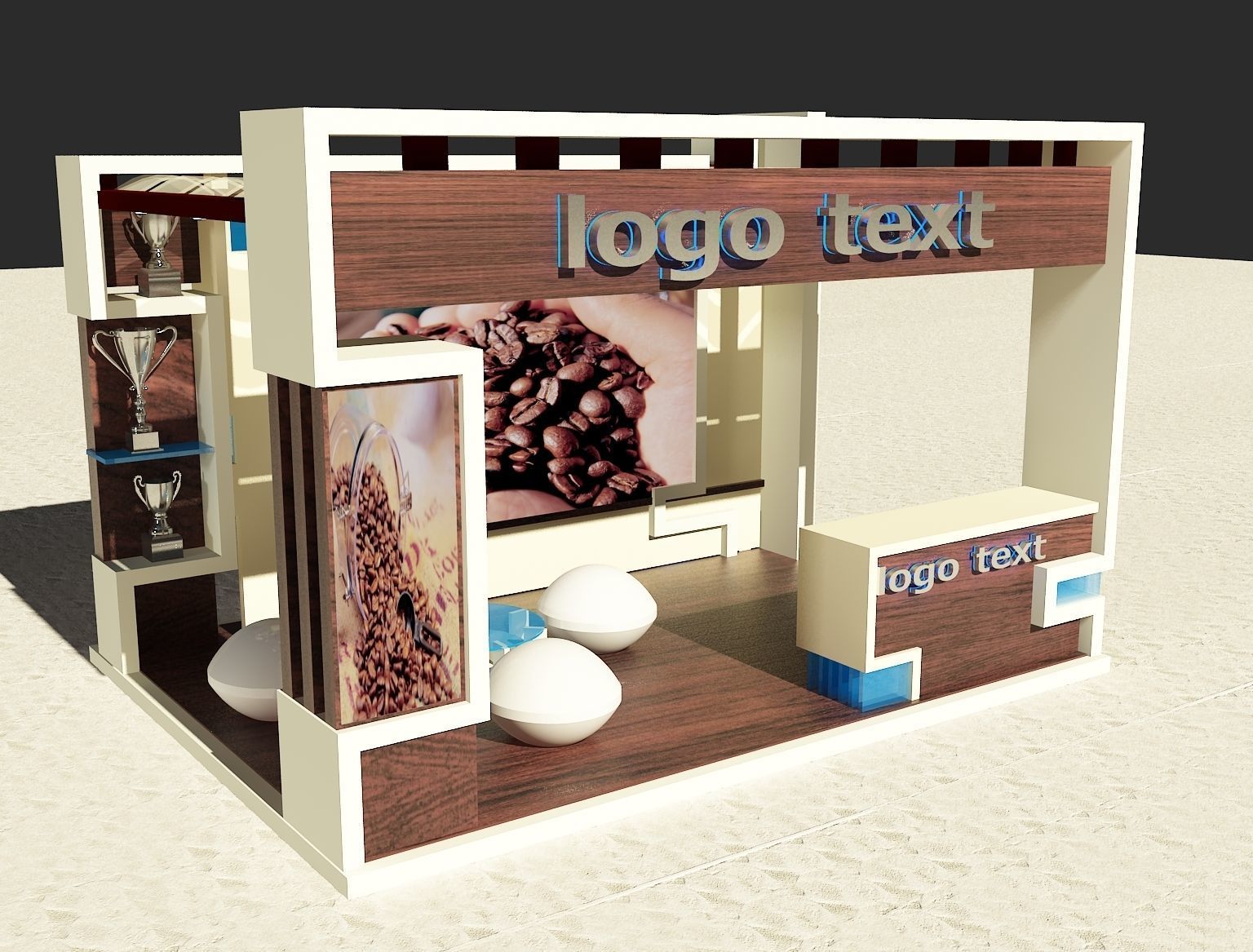 Booth Exhibition Stand a132 3D model | CGTrader