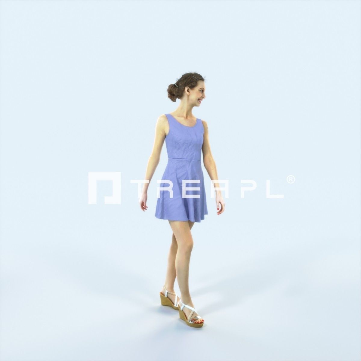 3D model Aspiration 11F walking Casual Woman VR / AR / low-poly | CGTrader