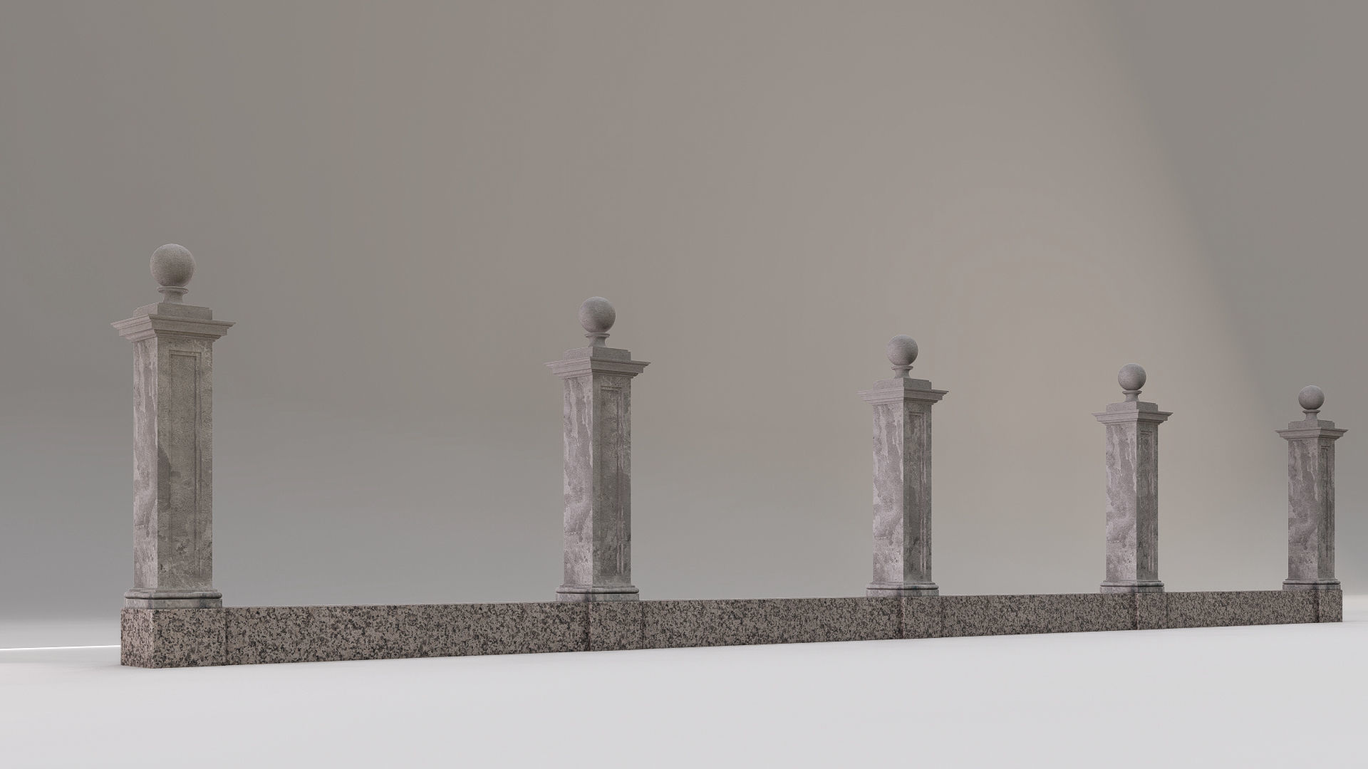 classic fence PIERS FOR GATES 3D model | CGTrader