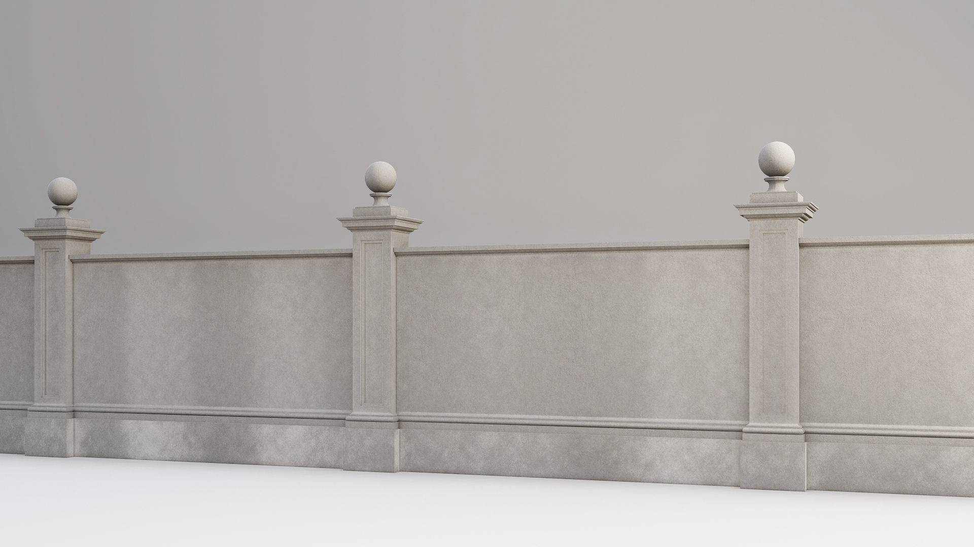 classic fence PIERS FOR GATES 3D model | CGTrader