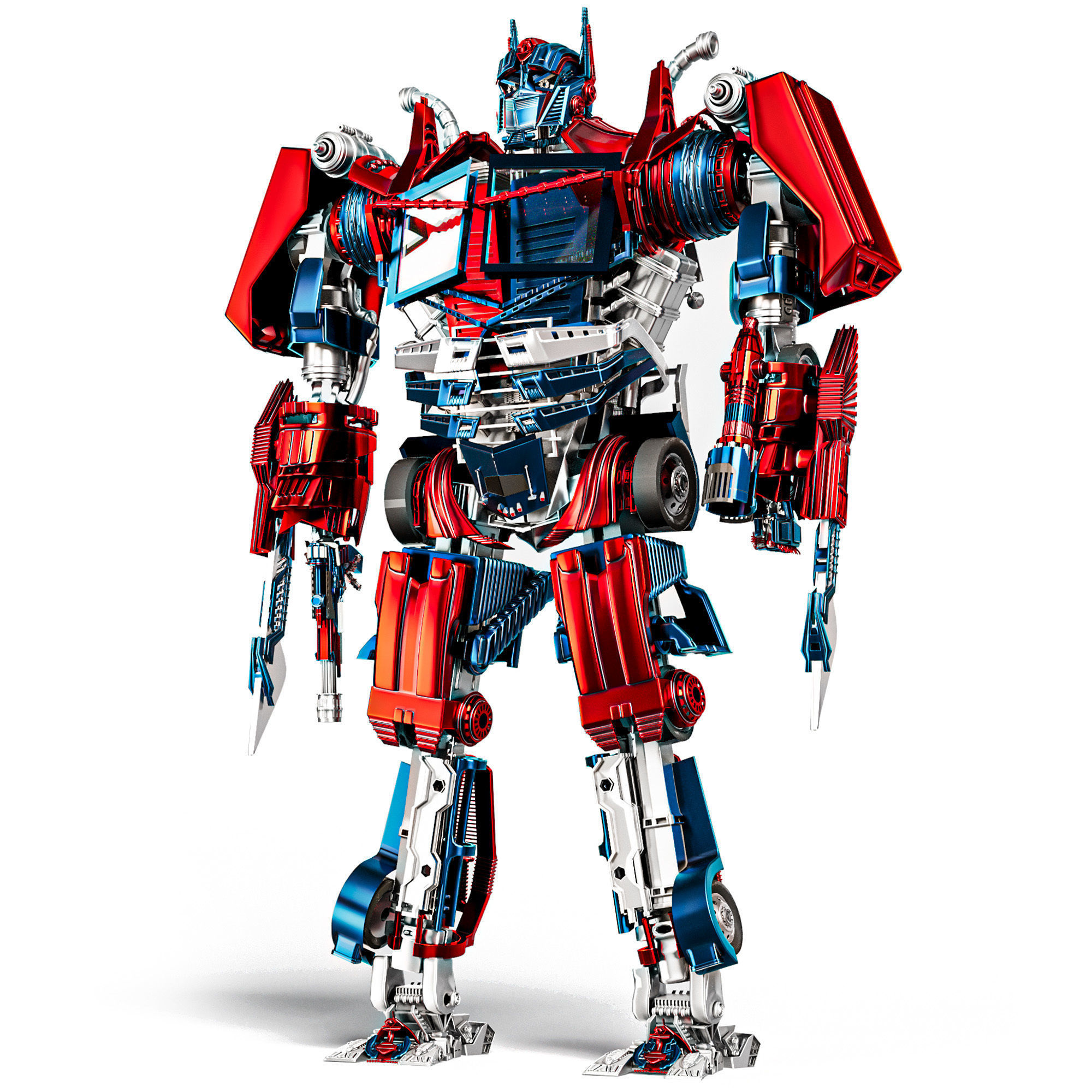 Optimus prime truck and robot 3D model animated | CGTrader
