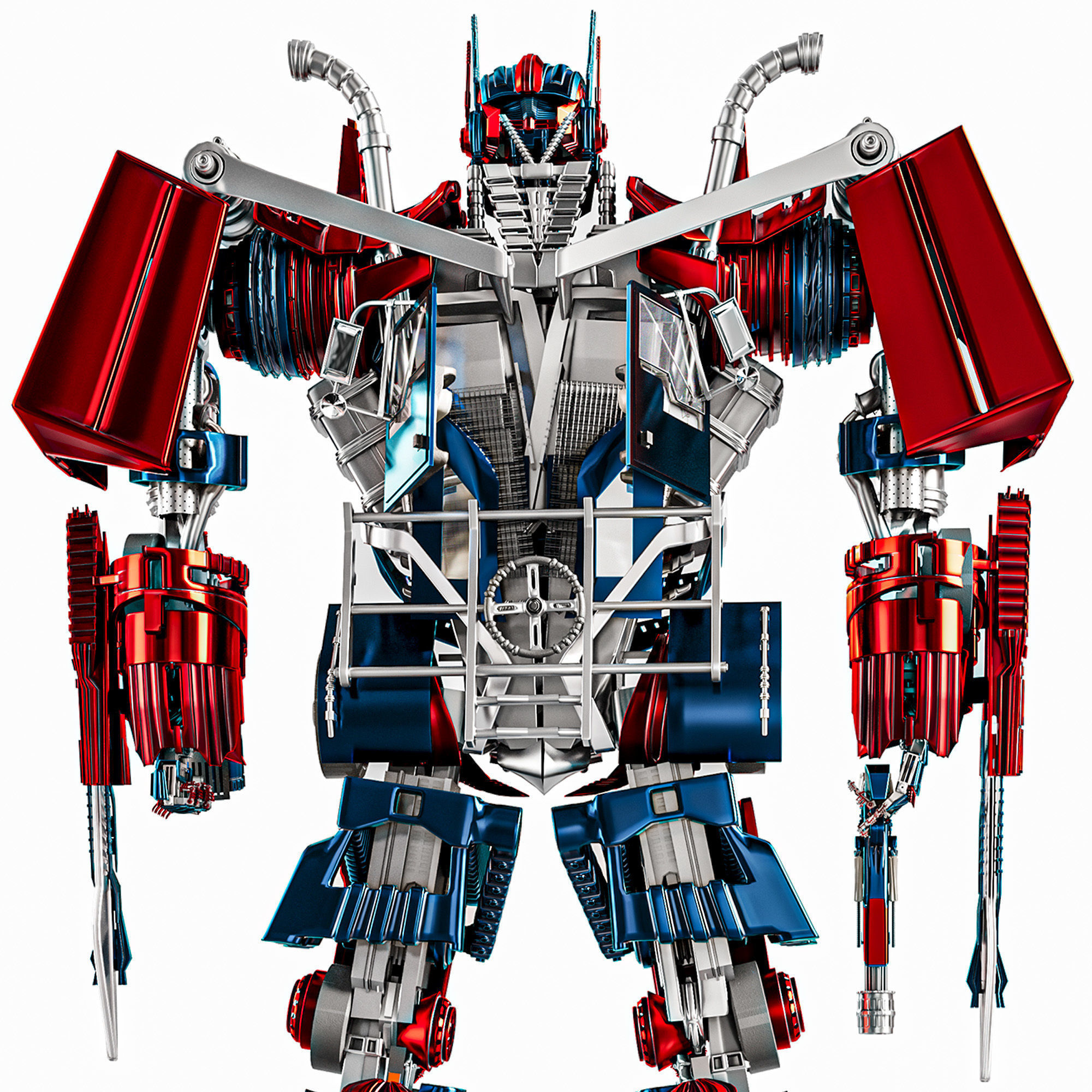 Optimus prime truck and robot 3D model animated | CGTrader