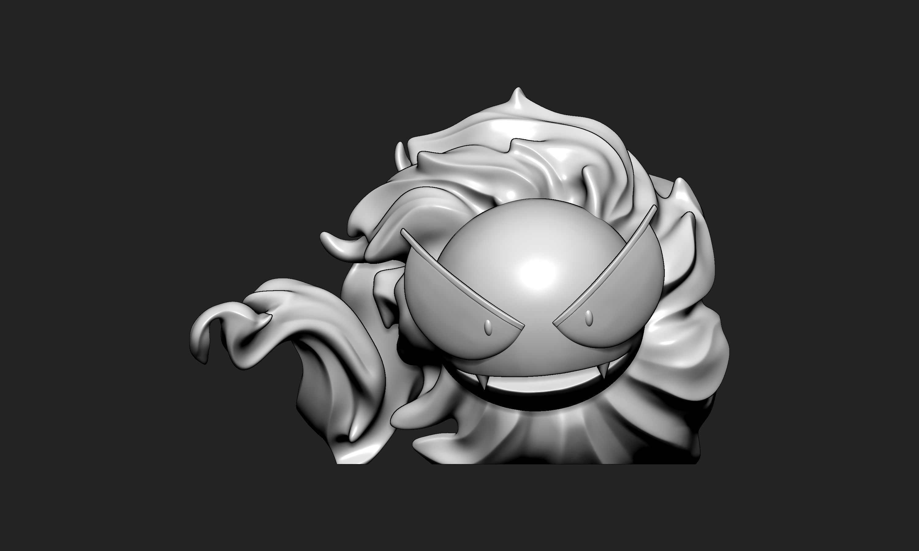 Pokemon Gastly With 2 Poses 3d Model 3d Printable Cgtrader