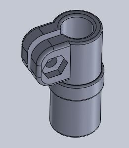 Coupling for pipes of 13 and 15 mm diameter one sliding pipe 3D model ...