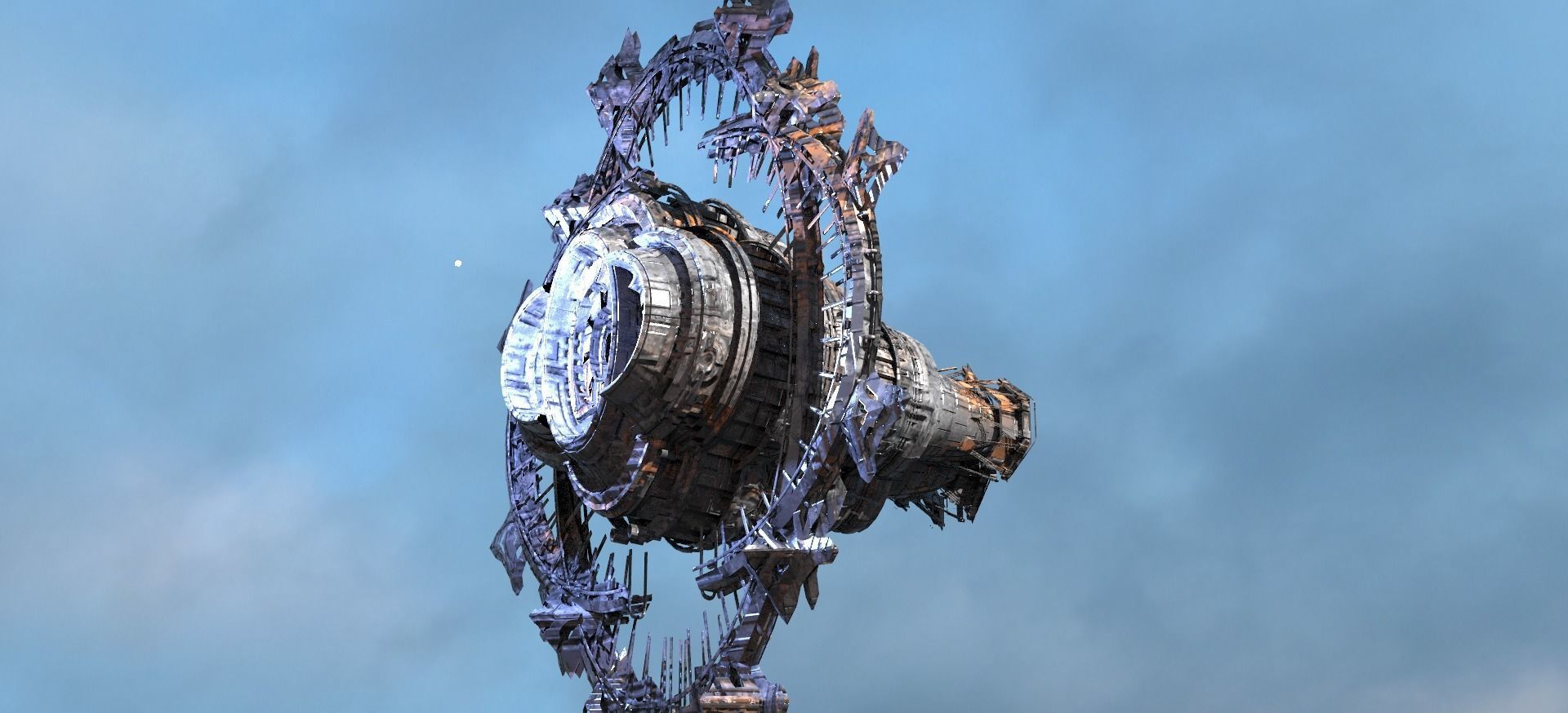 Sci Fi Alien Cigar ship array 2 3D model | CGTrader