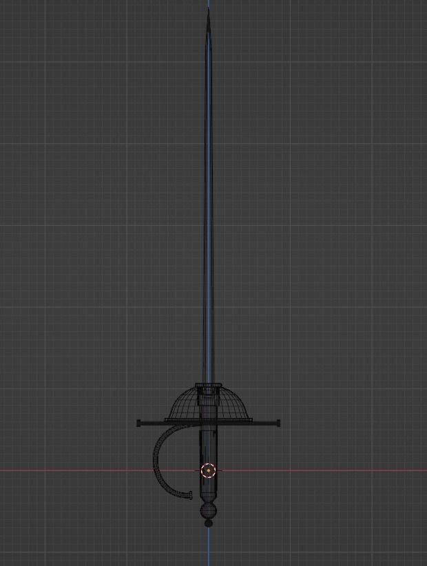 Uncolored Cup-Hilt Rapier suitable for using in Roblox 3D model | CGTrader