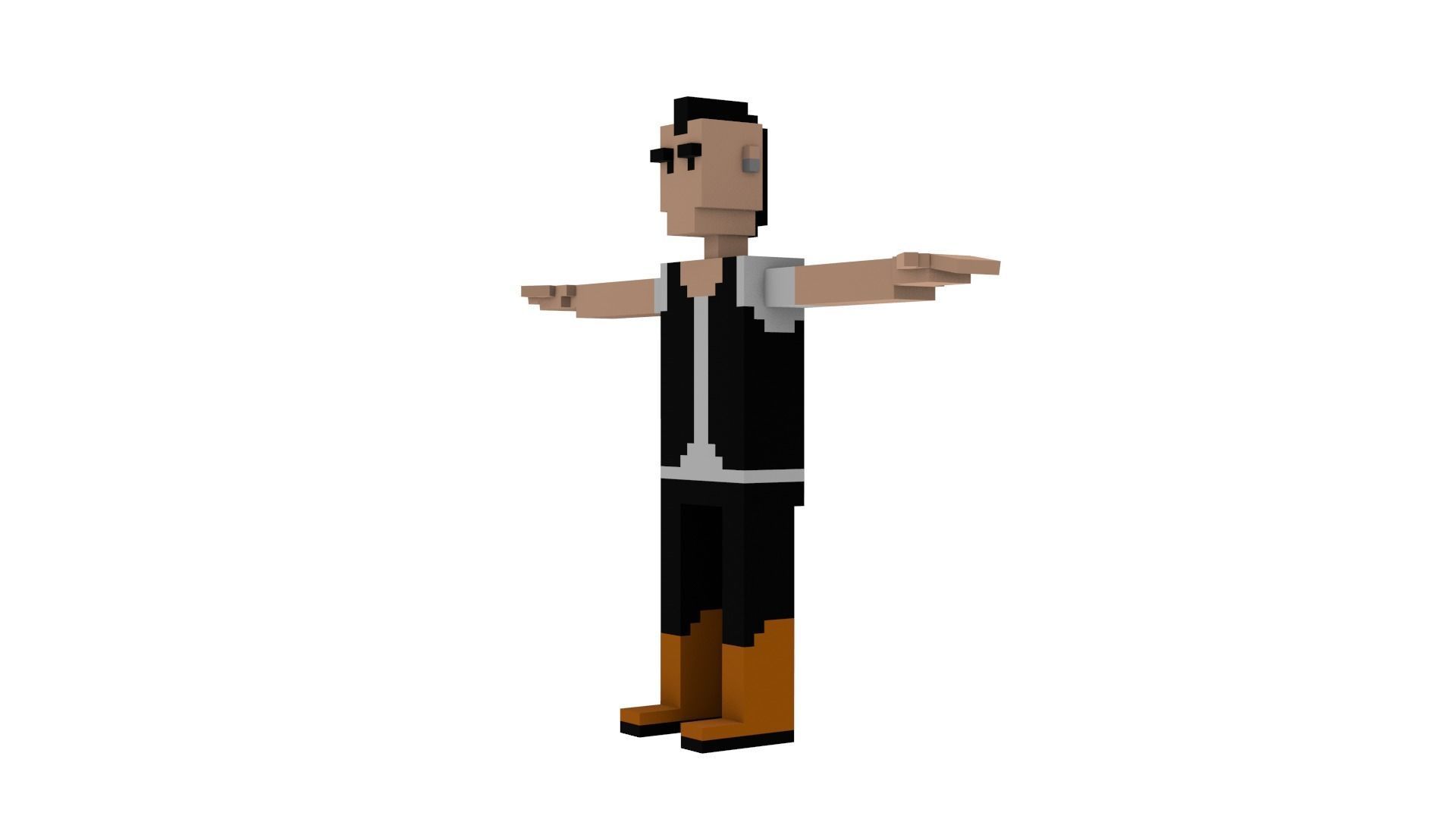 3D model PUNK VOXEL CHARACTER VR / AR / low-poly | CGTrader