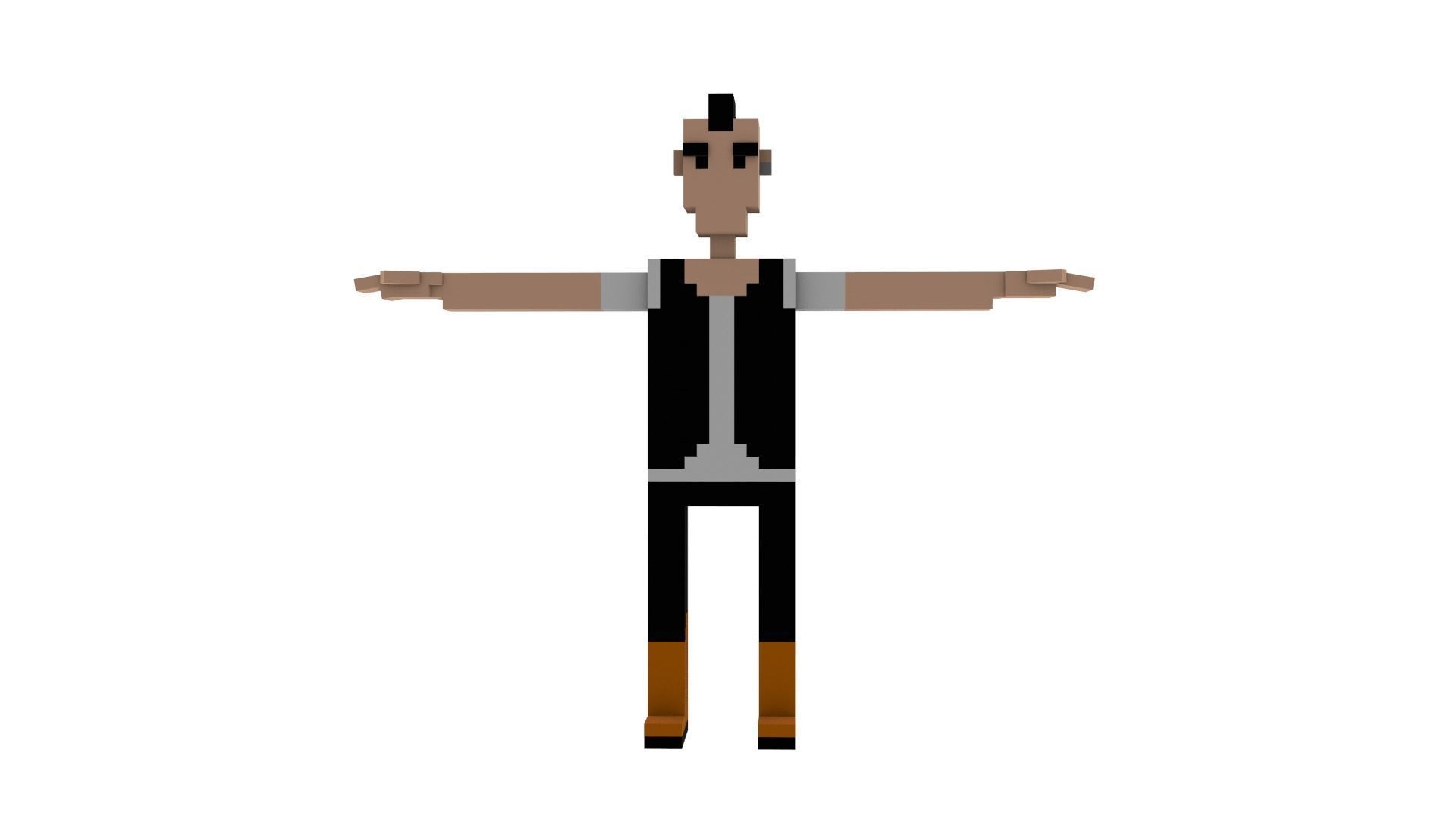 3D model PUNK VOXEL CHARACTER VR / AR / low-poly | CGTrader
