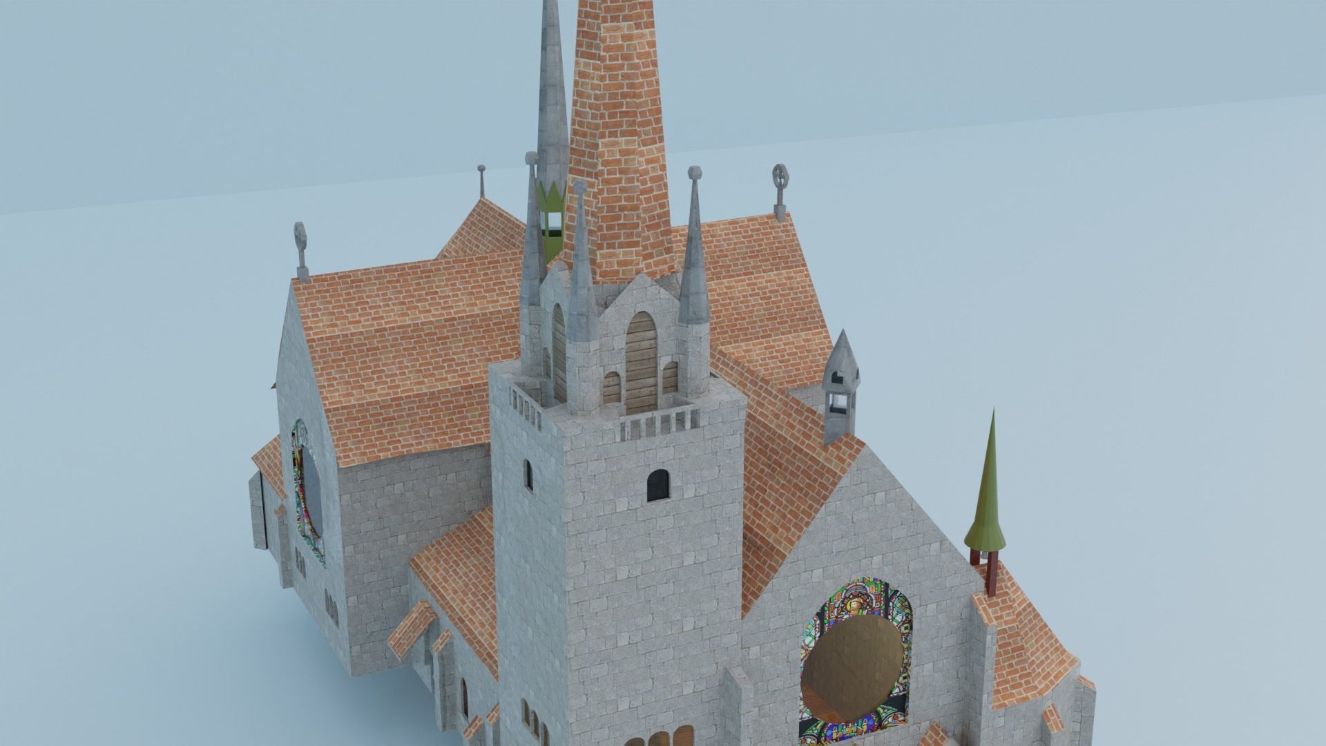 3D church modeling free VR / AR / low-poly 3D model | CGTrader