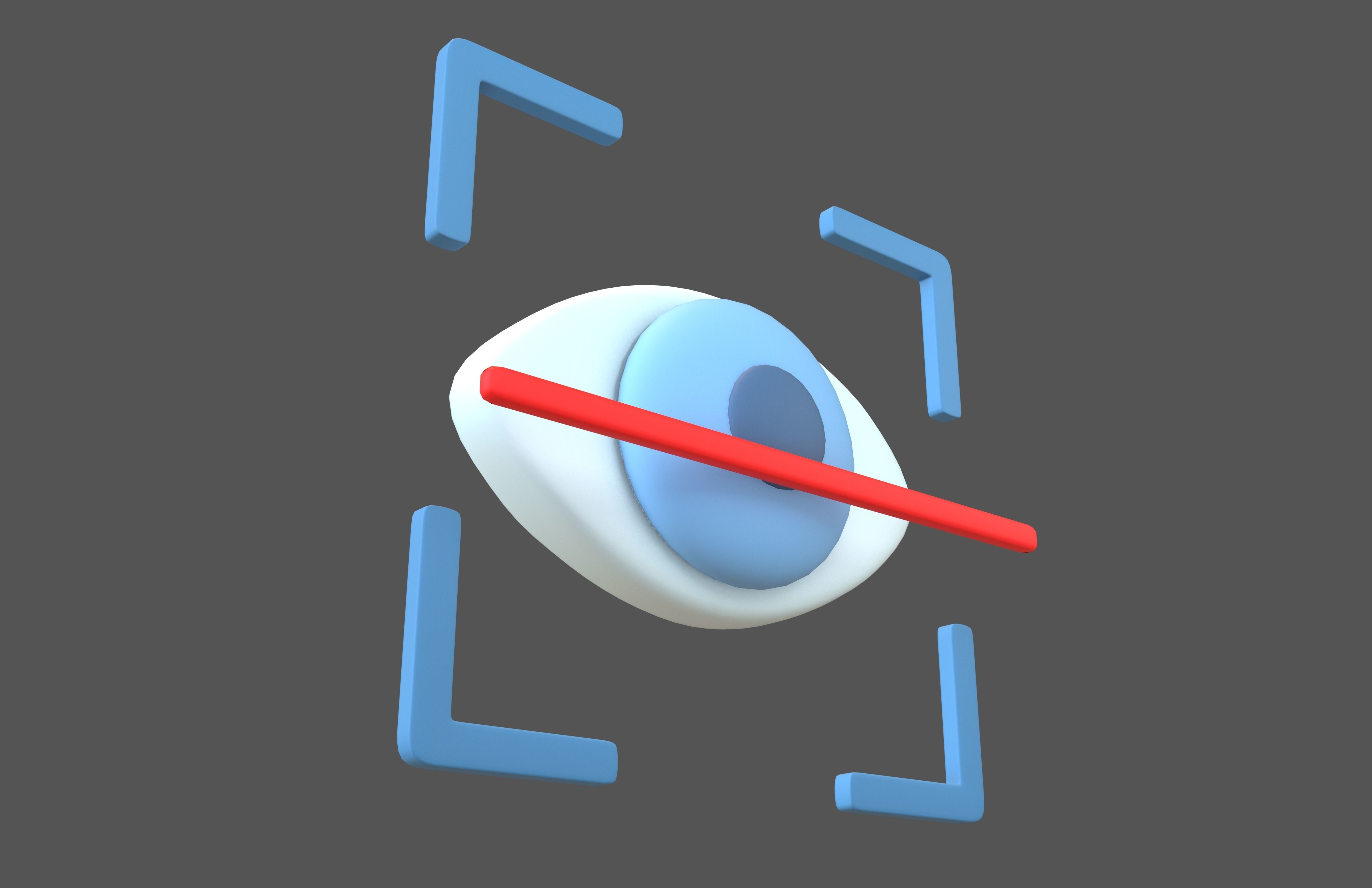 3D model Eyes Recognition Scan Icon V1 001 VR / AR / low-poly | CGTrader