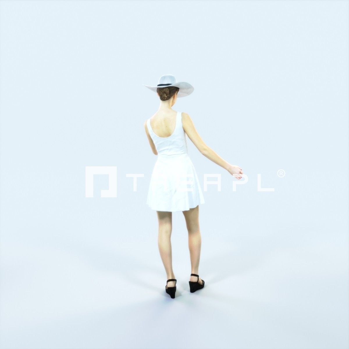 3D model Aspiration 13C pointing Couple Pointing Hat walking Casual ...
