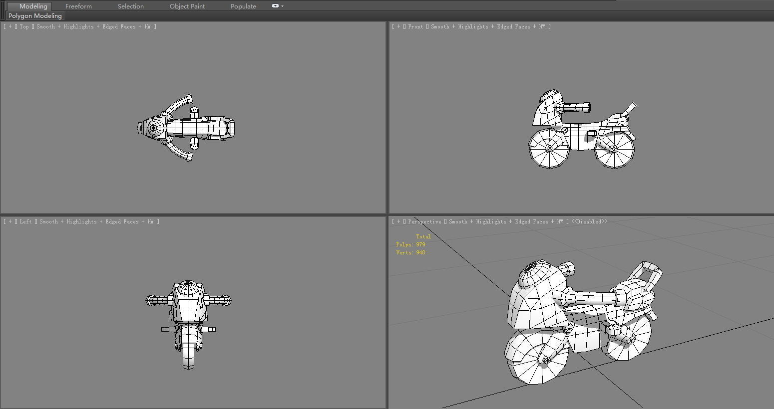 3D model Cartoon motorcycle toy VR / AR / low-poly | CGTrader