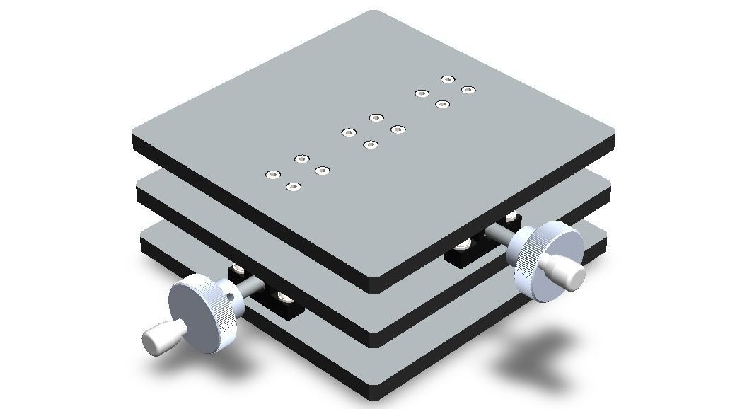 Custom Manual XY Table 3D model rigged | CGTrader