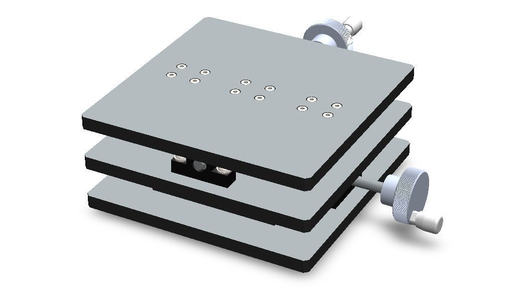 Custom Manual XY Table 3D model rigged | CGTrader