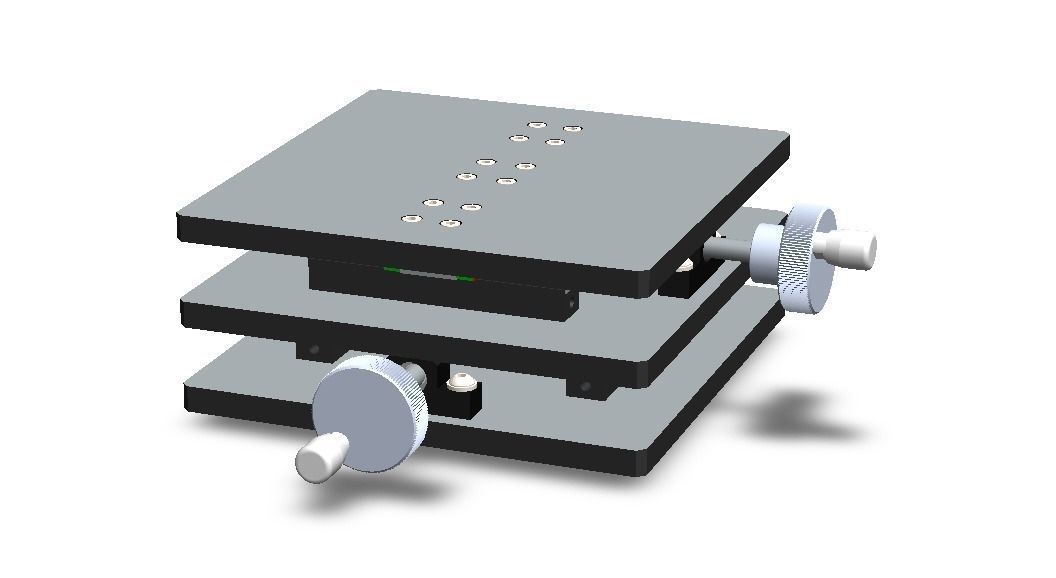 Custom Manual XY Table 3D model rigged | CGTrader