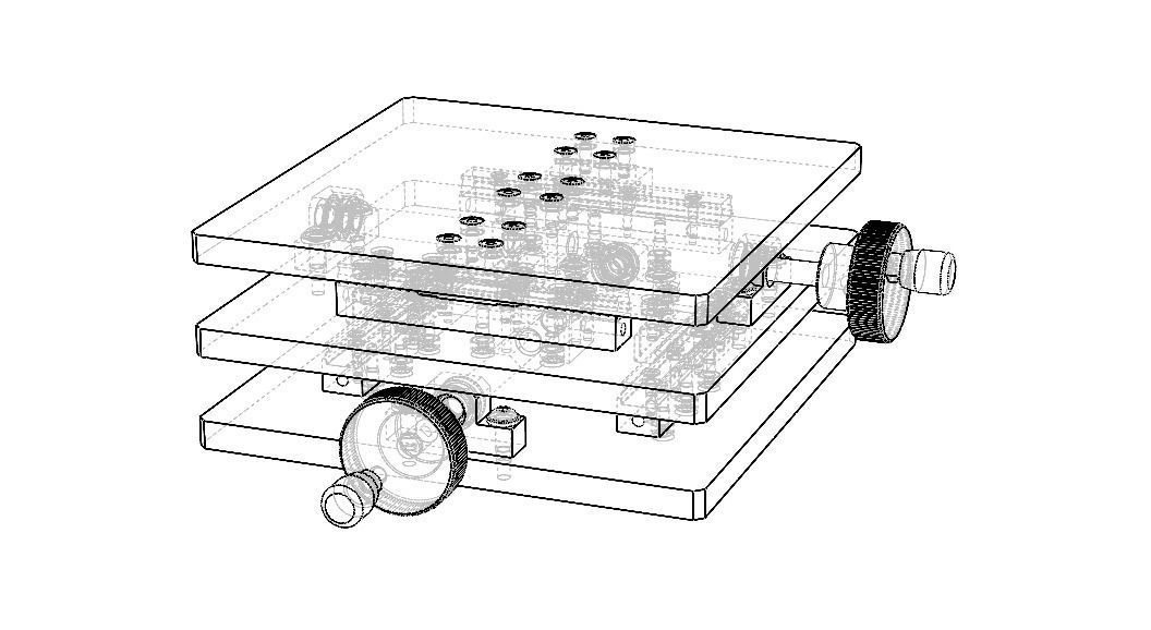 Custom Manual XY Table 3D model rigged | CGTrader