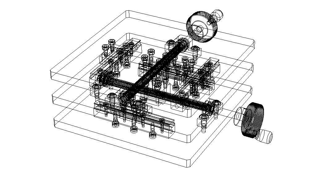 Custom Manual XY Table 3D model rigged | CGTrader