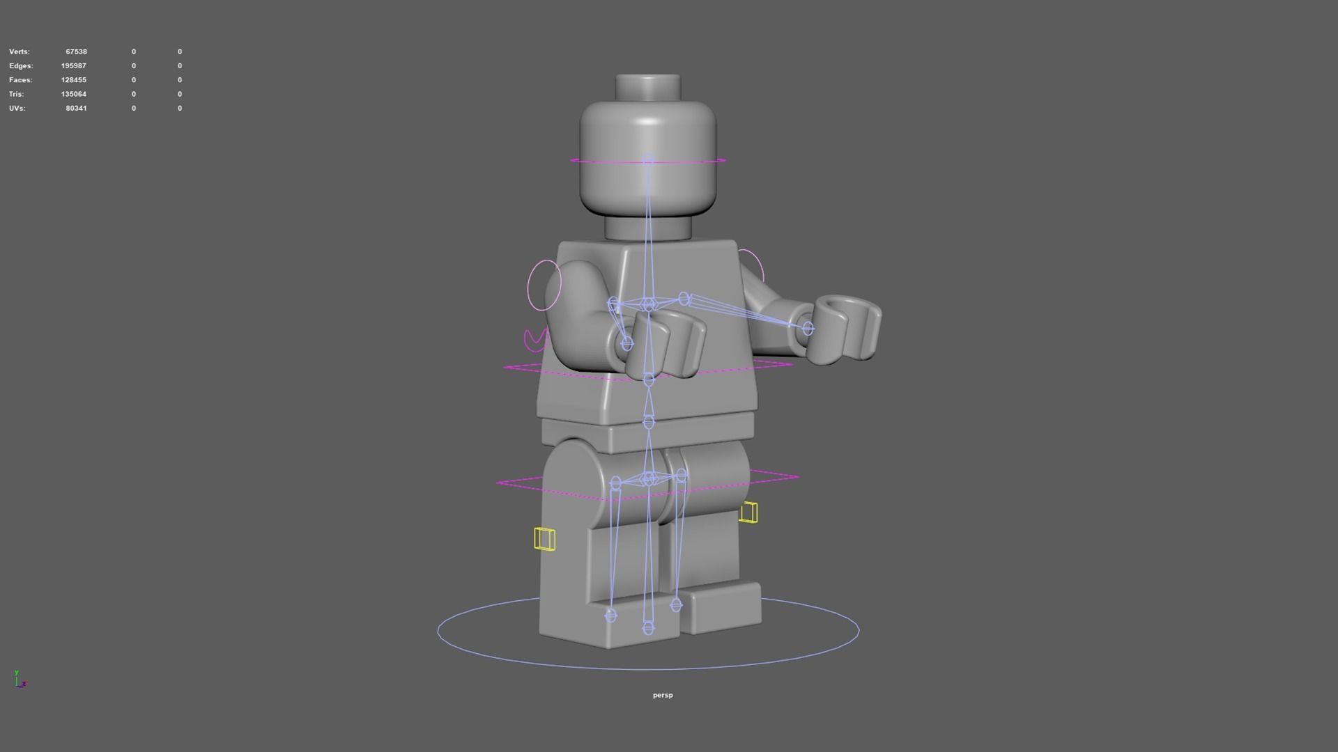 3D model Basic Rigged Pirate King Lego Minifigure VR / AR / low-poly ...