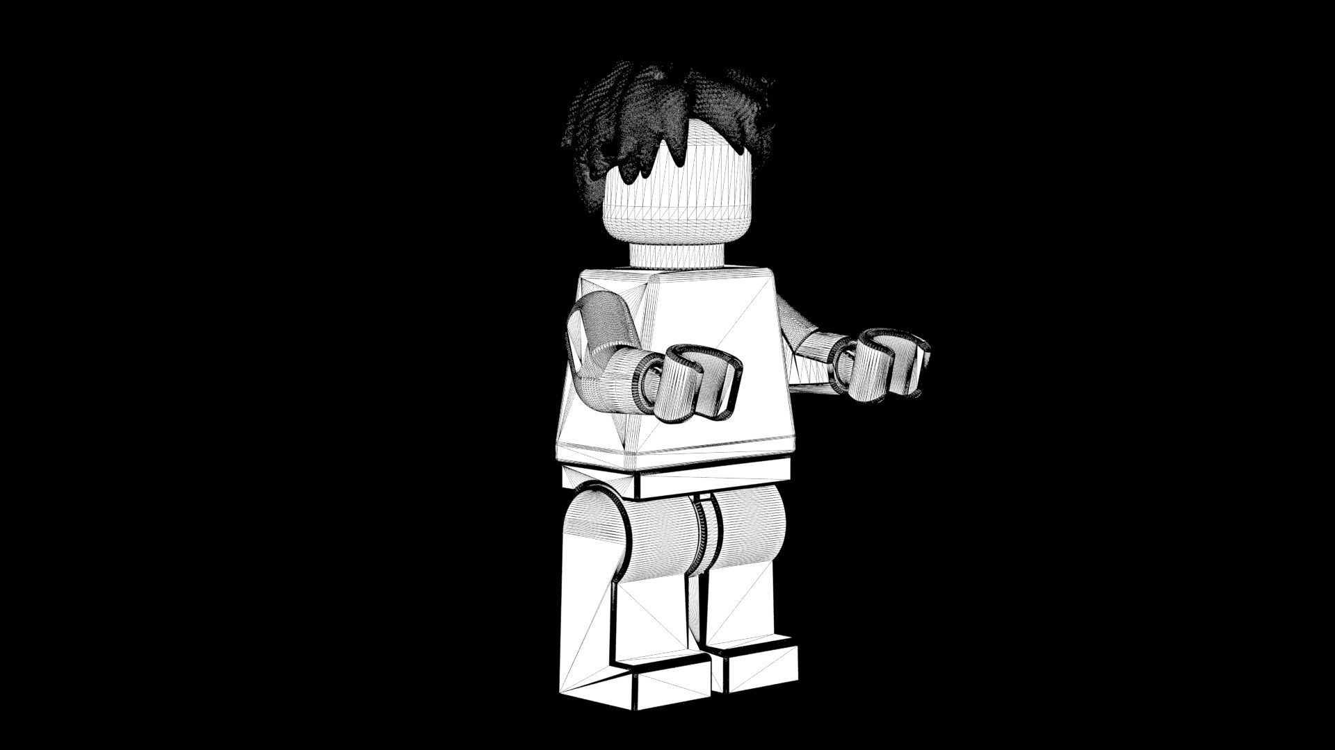 3D model Basic Rigged Pirate King Lego Minifigure VR / AR / low-poly ...