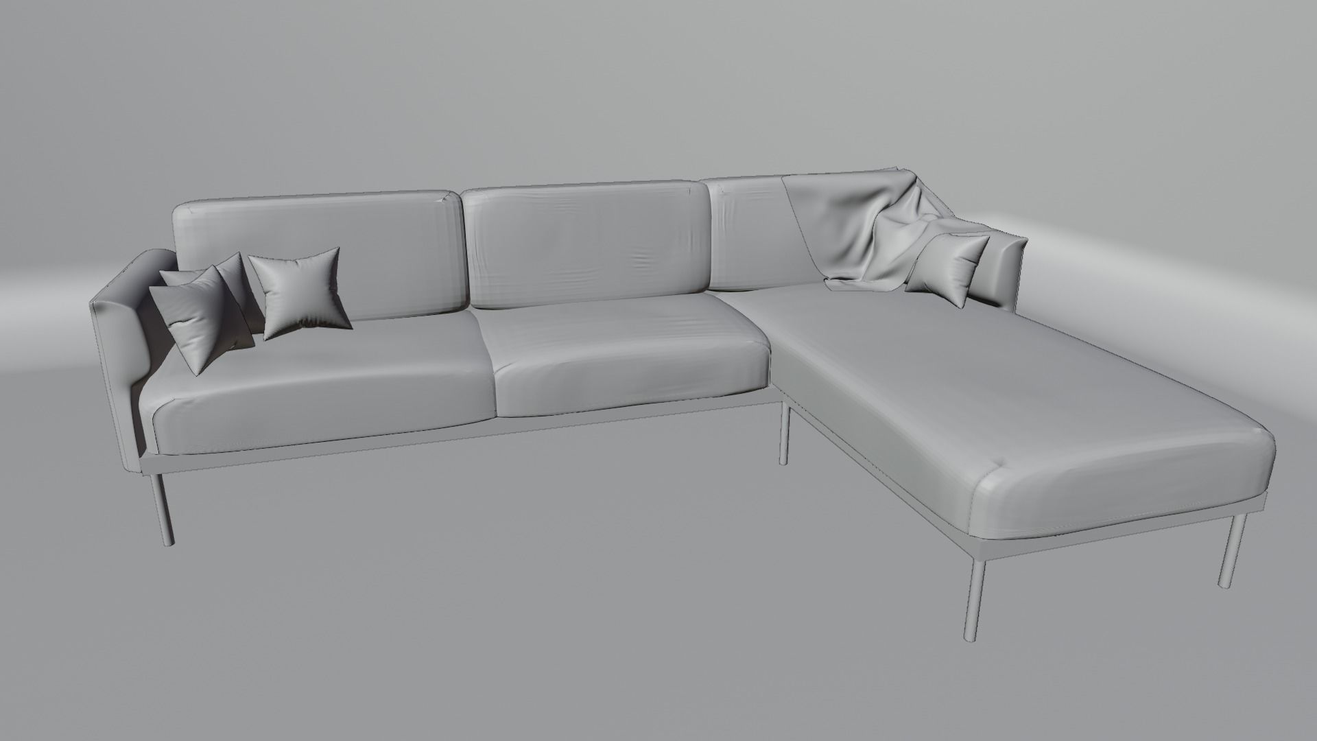 L Shape Sofa 3D model 3D model | CGTrader